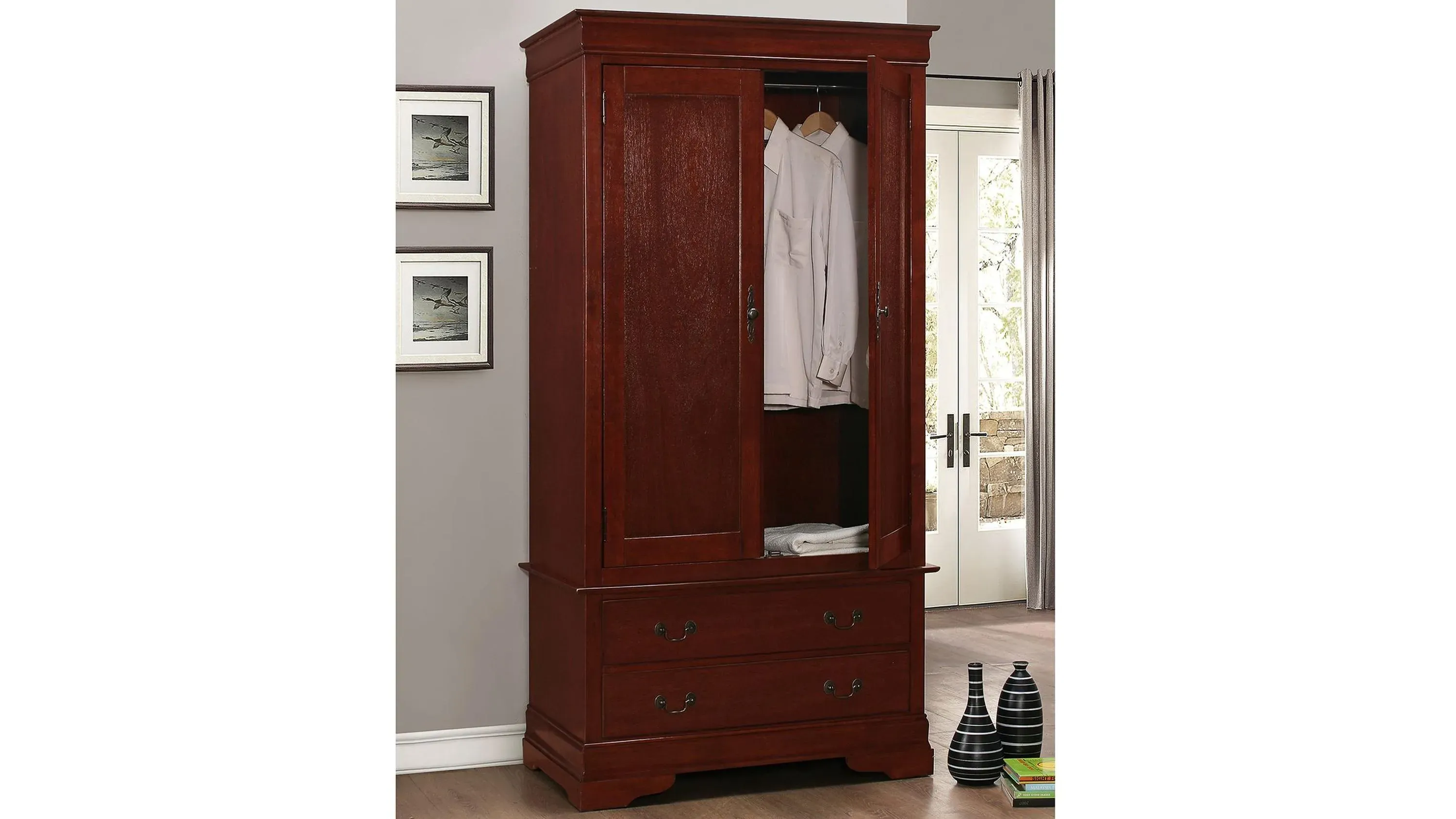 Glory Furniture Louis Phillipe G3100 A Armoire Cherry