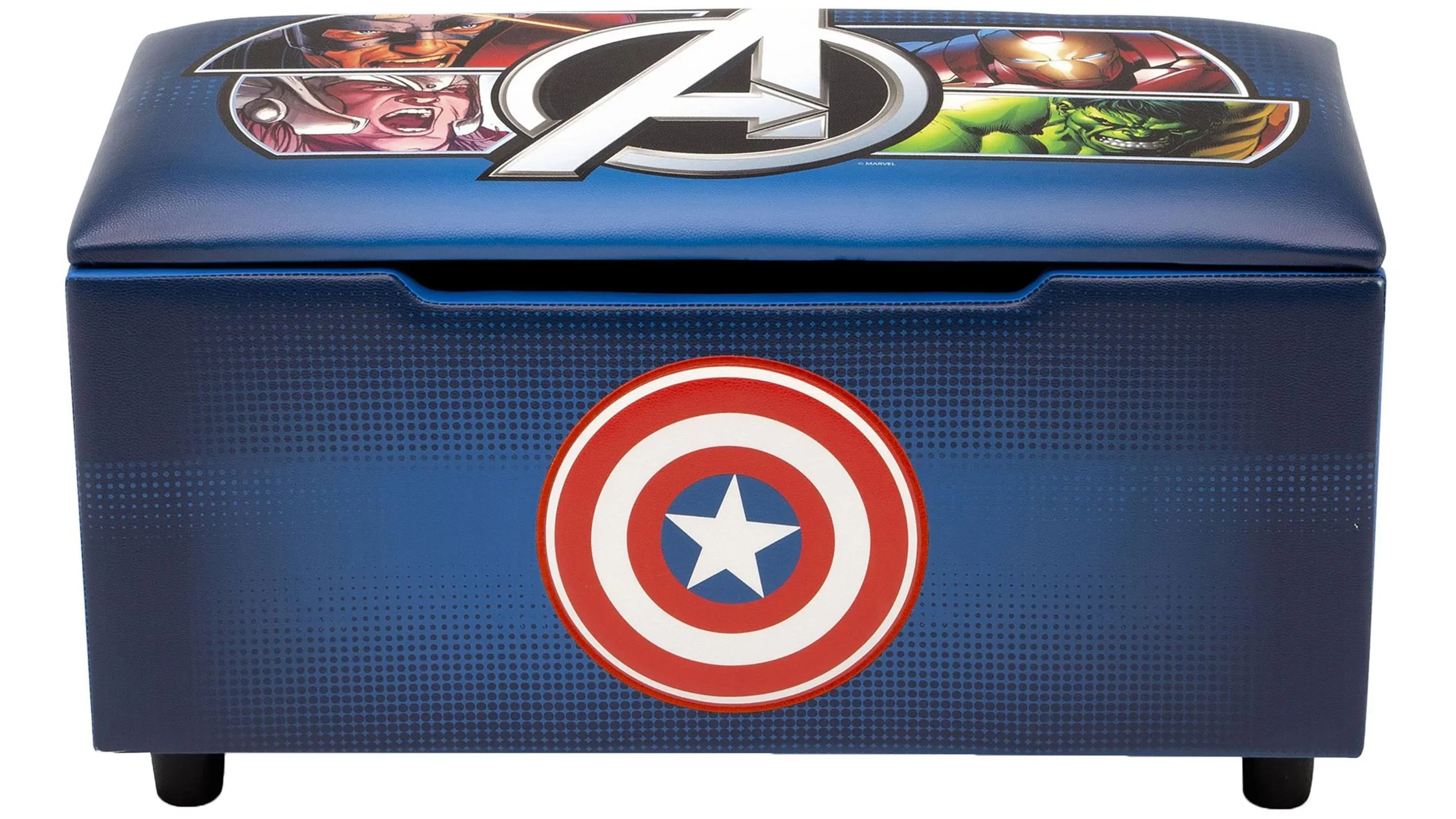 Marvel Avengers Upholstered Storage Bench for Kids by Delta Children ...
