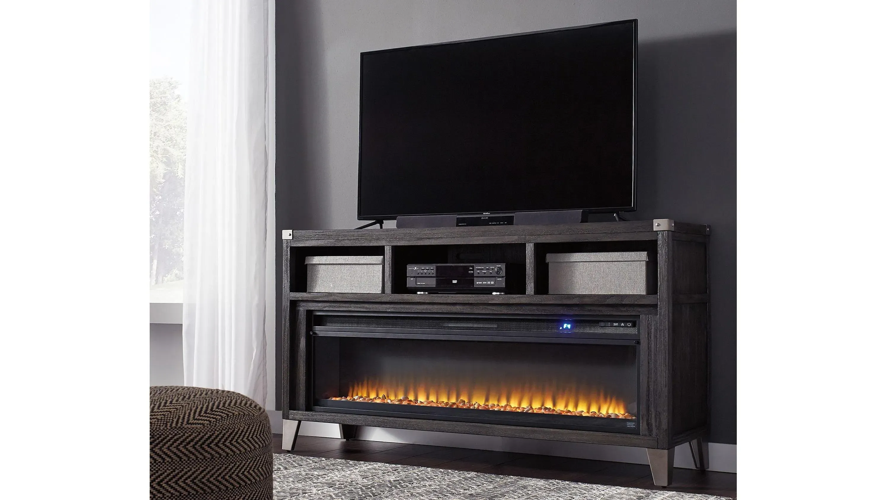Todoe 65" TV Stand Fireplace | Raymour & Flanigan
