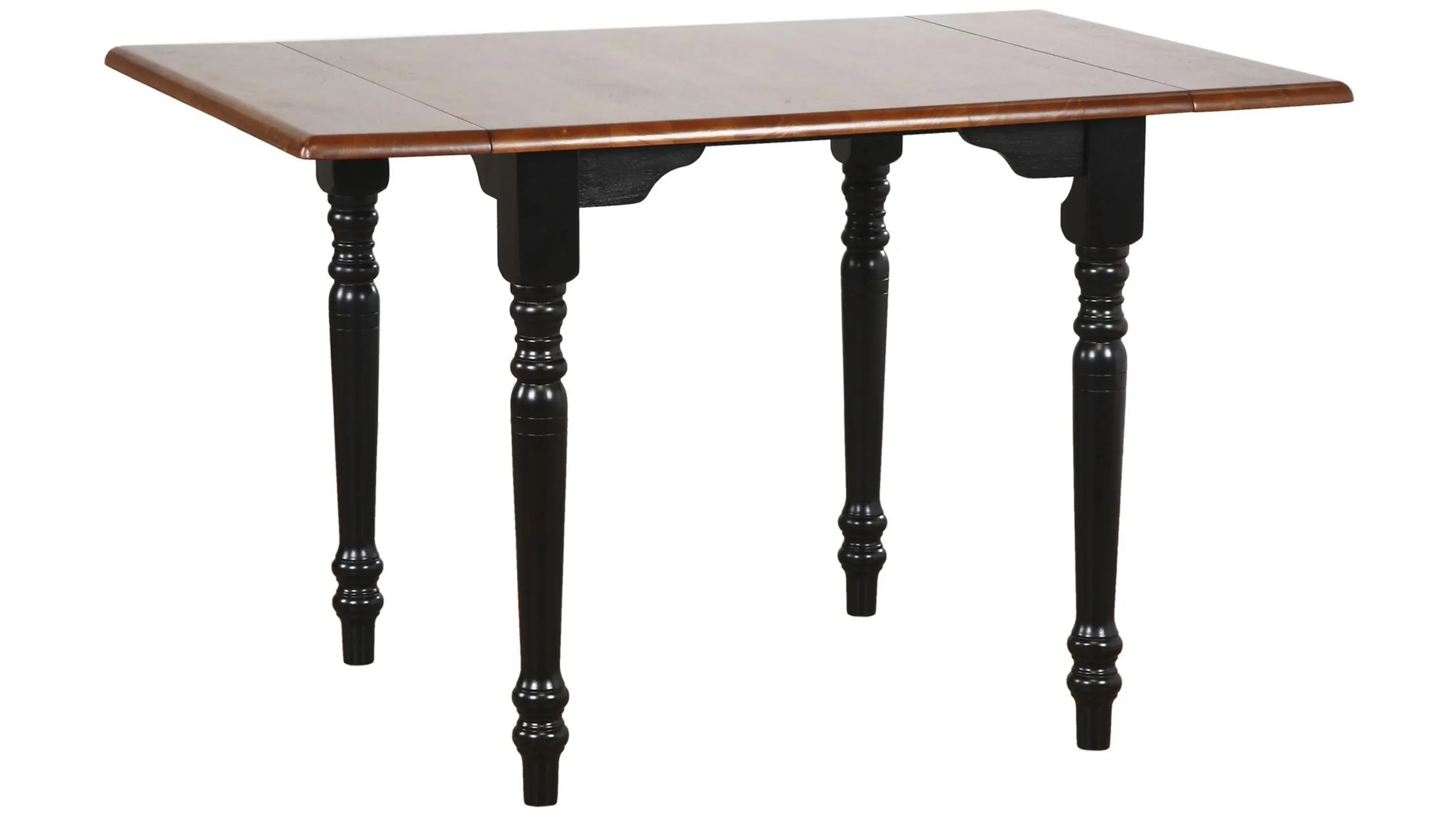 black drop leaf dining table