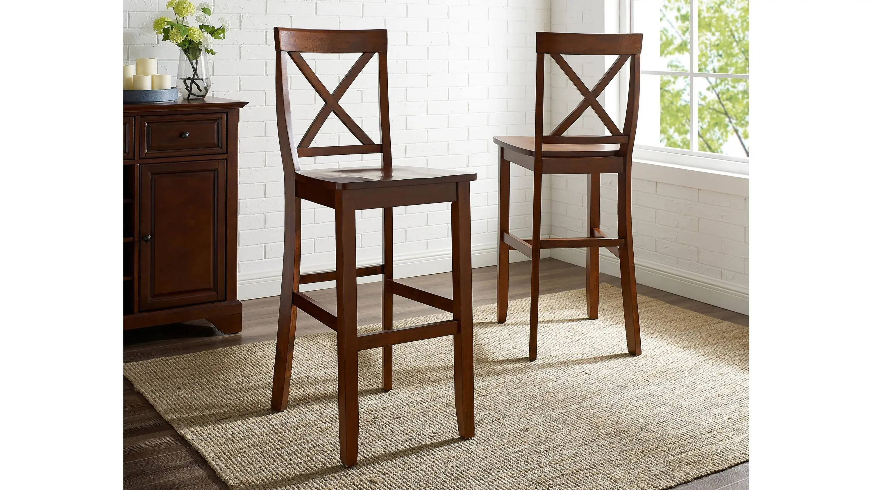 X-Back Bar Stool - Set of 2 | Raymour & Flanigan