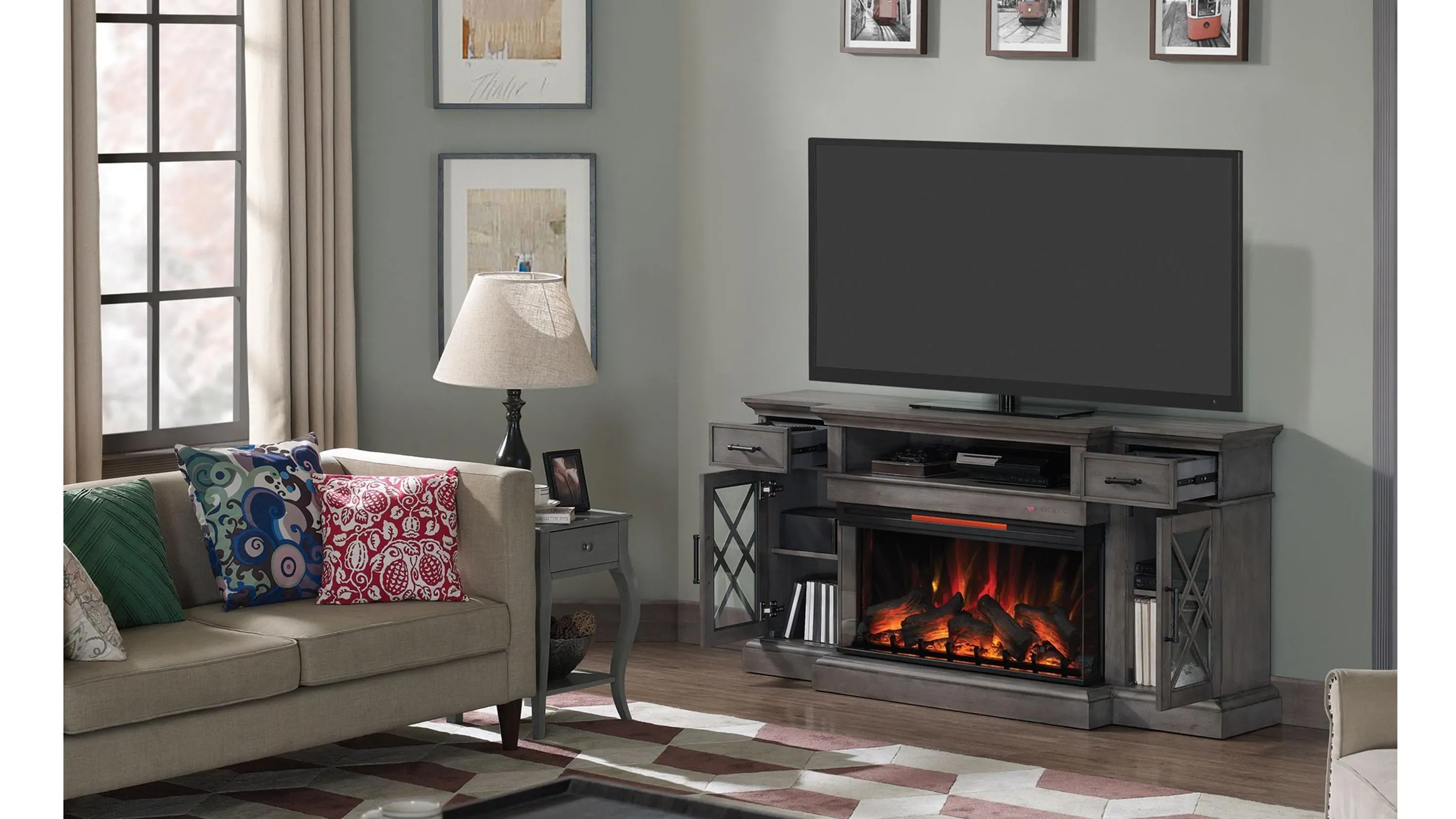 Electric fireplace raymour flanigan store