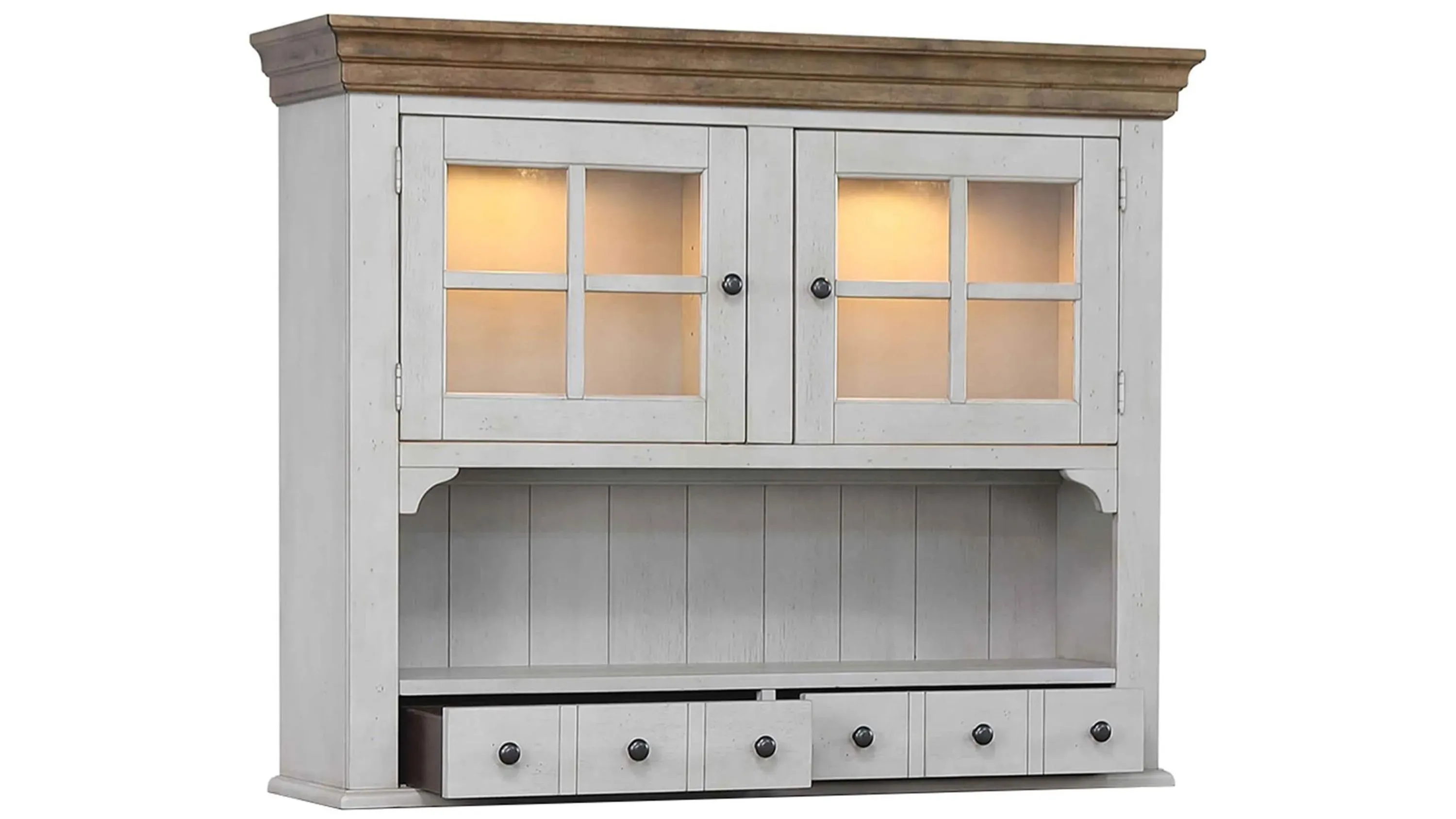Country Grove Lighted Hutch | Raymour & Flanigan