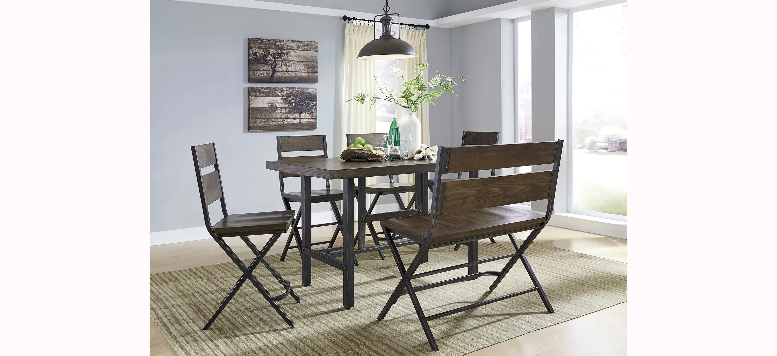 Ashley Kavara Counter Height Dining Table Brown