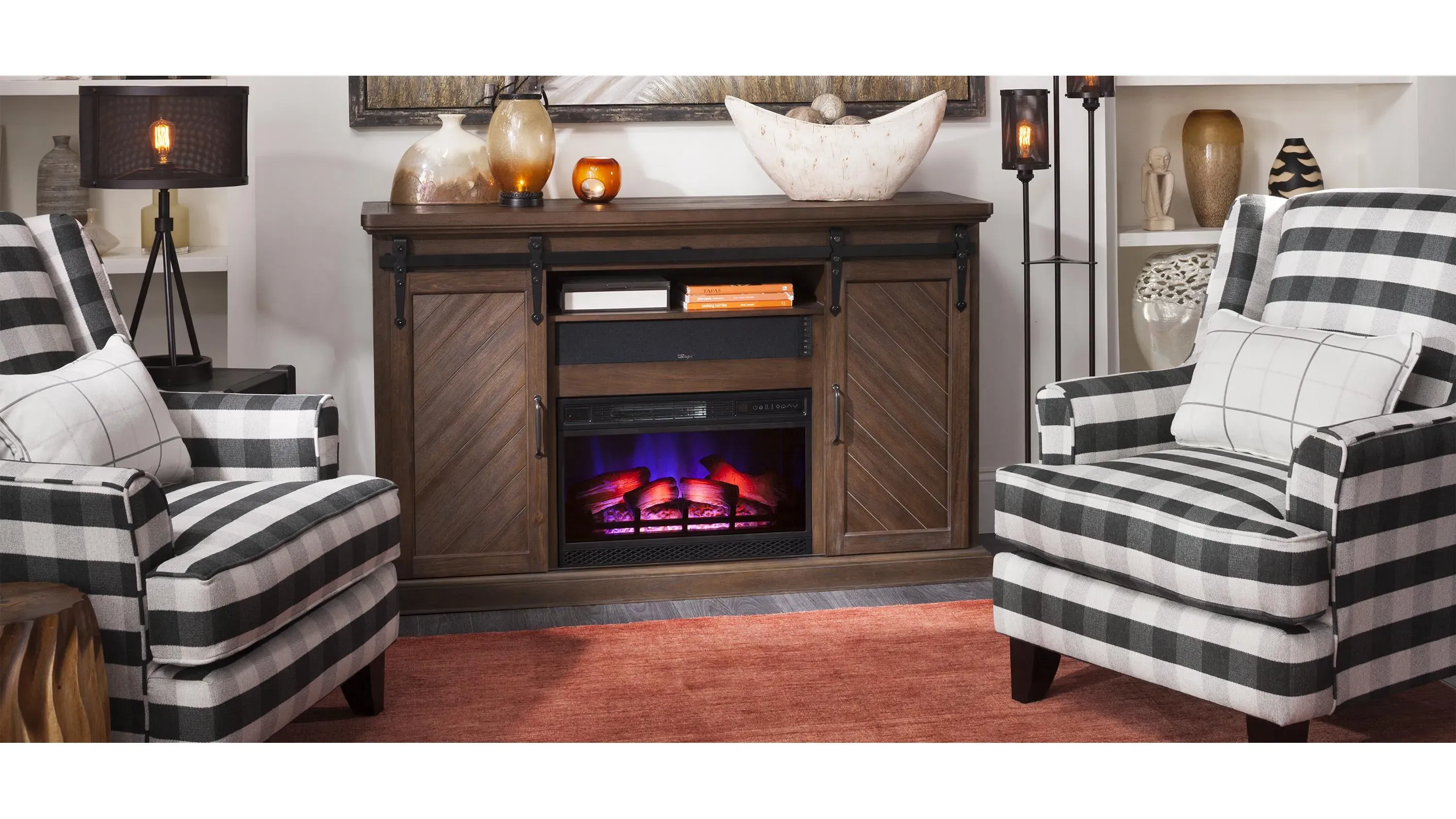 Raymour and flanigan corner fireplace tv stand store