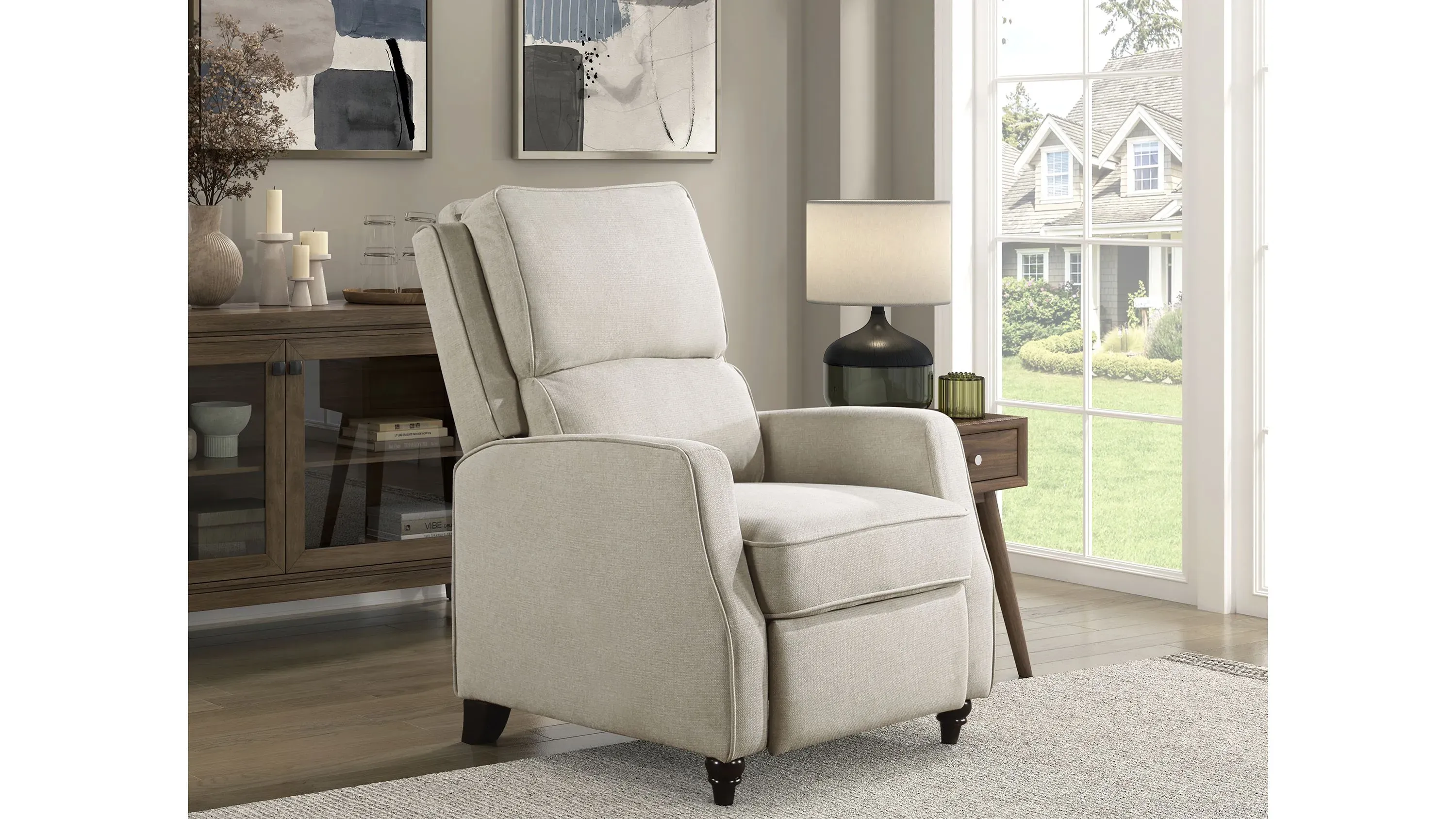 Synergy home furnishing fabric pushback recliner chair store