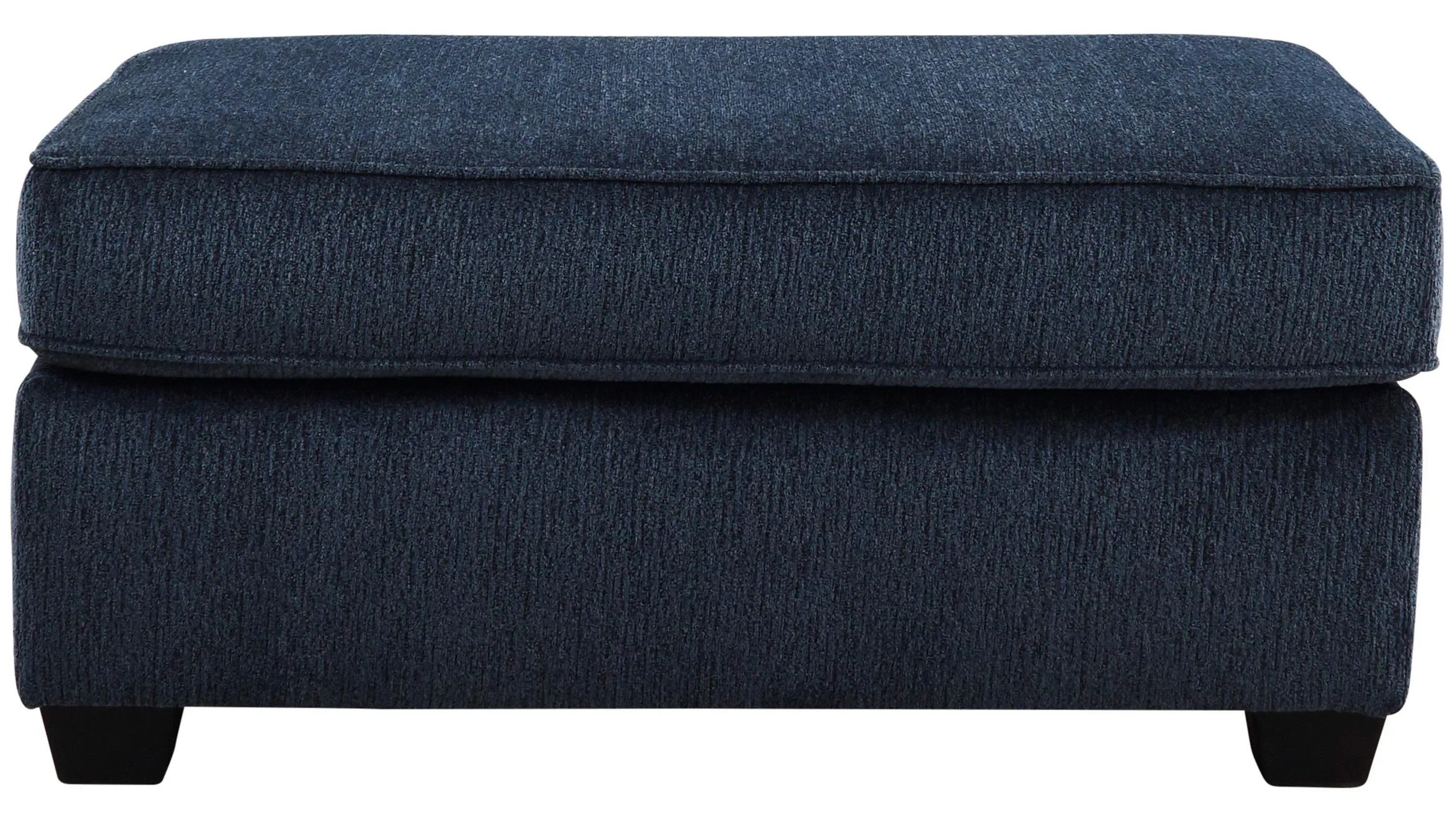 Navy blue chair and a half with ottoman store