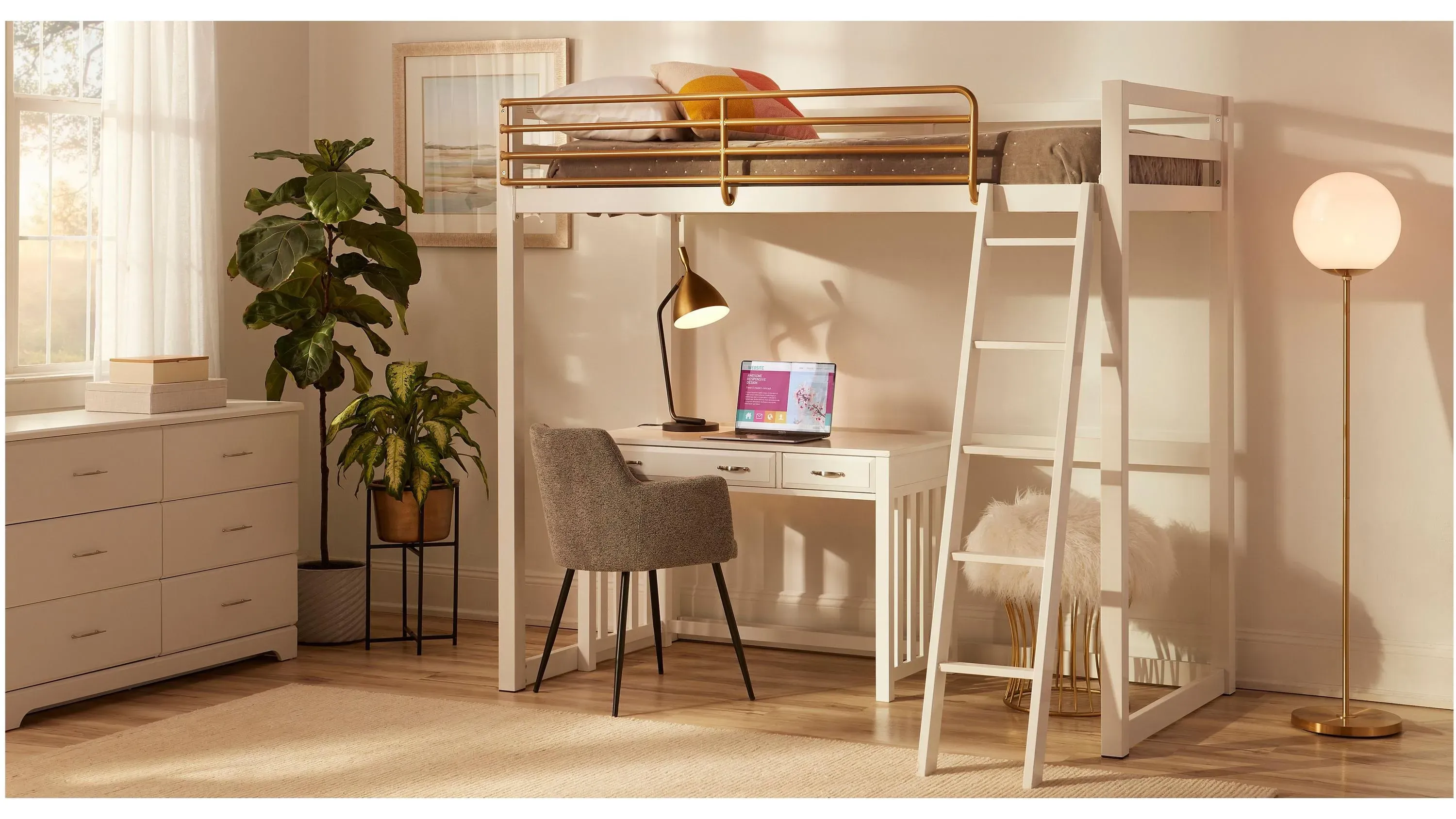 Little Seeds Monarch Hill Haven Twin Metal Platform Loft Bed by Little Seeds Bed Frame Colour White Wayfair 72 H X 60 W X 79 D Vanities