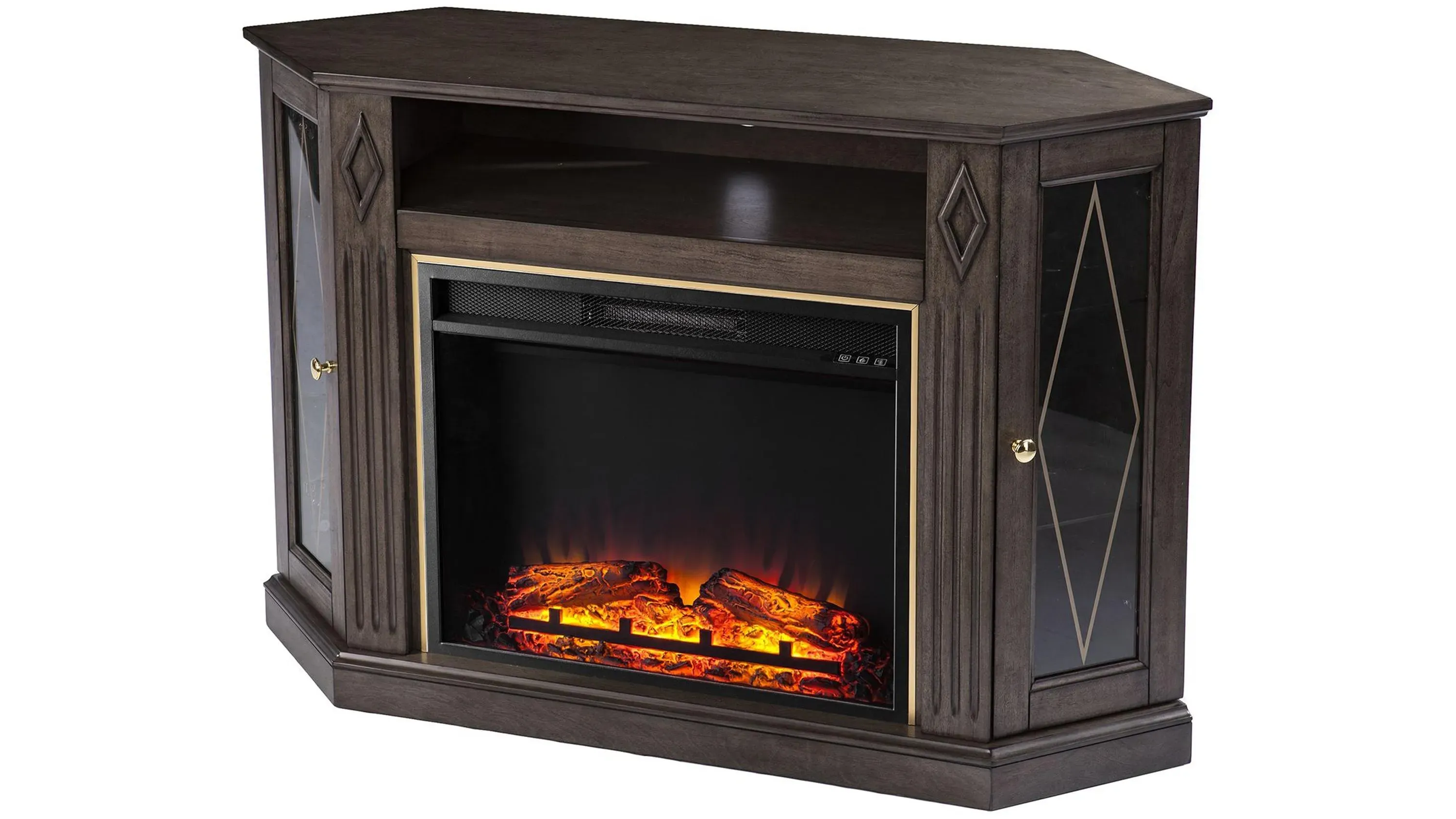 SEI Furniture Austindale Base Electric Fireplace with Media Storage
