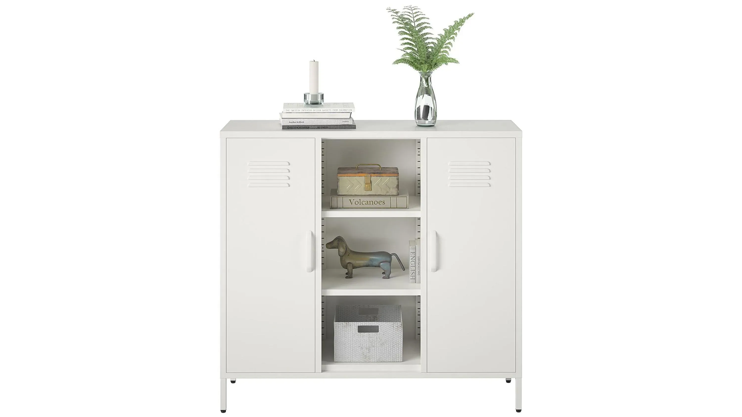 Mission District Metal Locker Console Table | Raymour & Flanigan