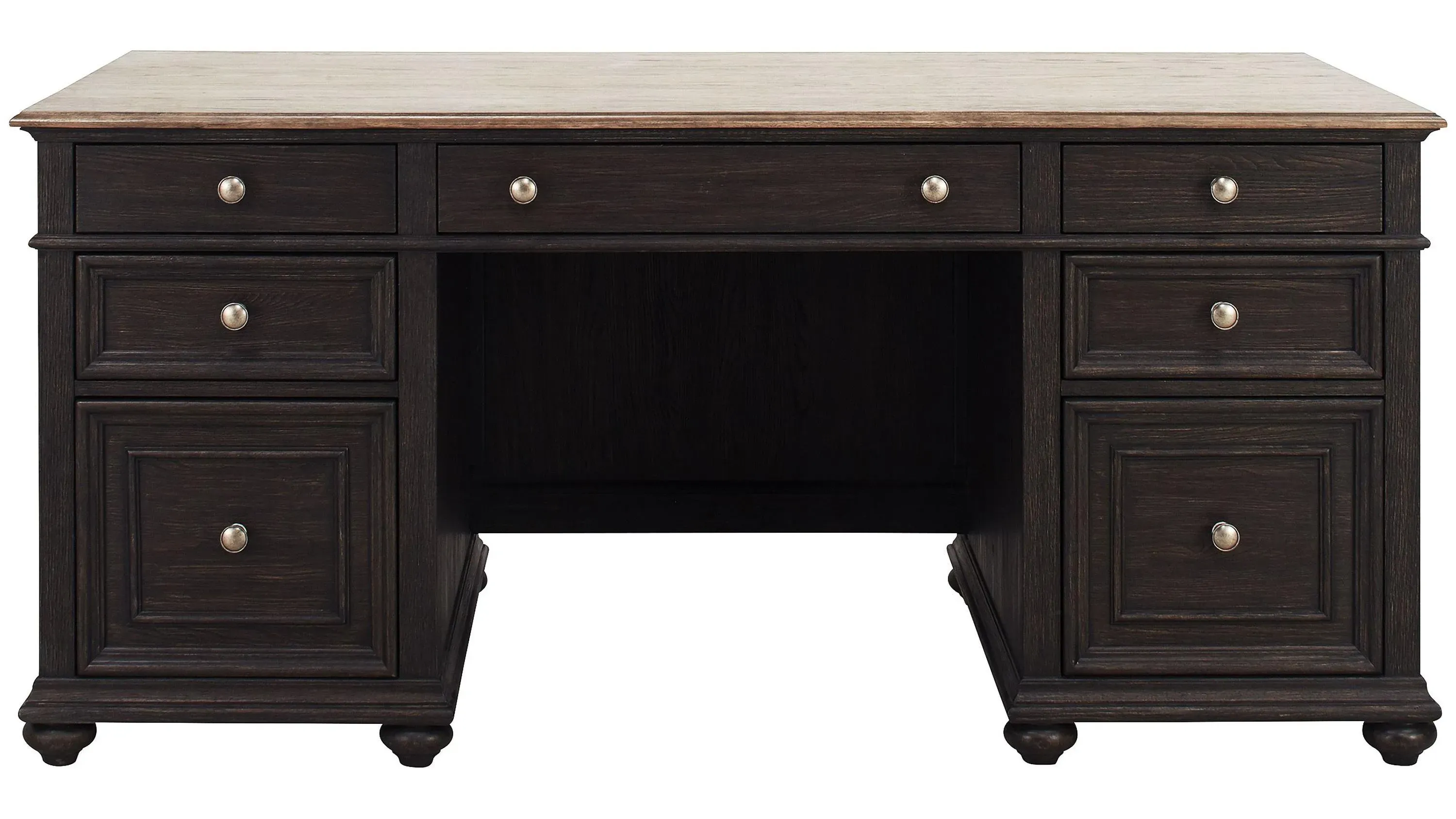executive table with credenza