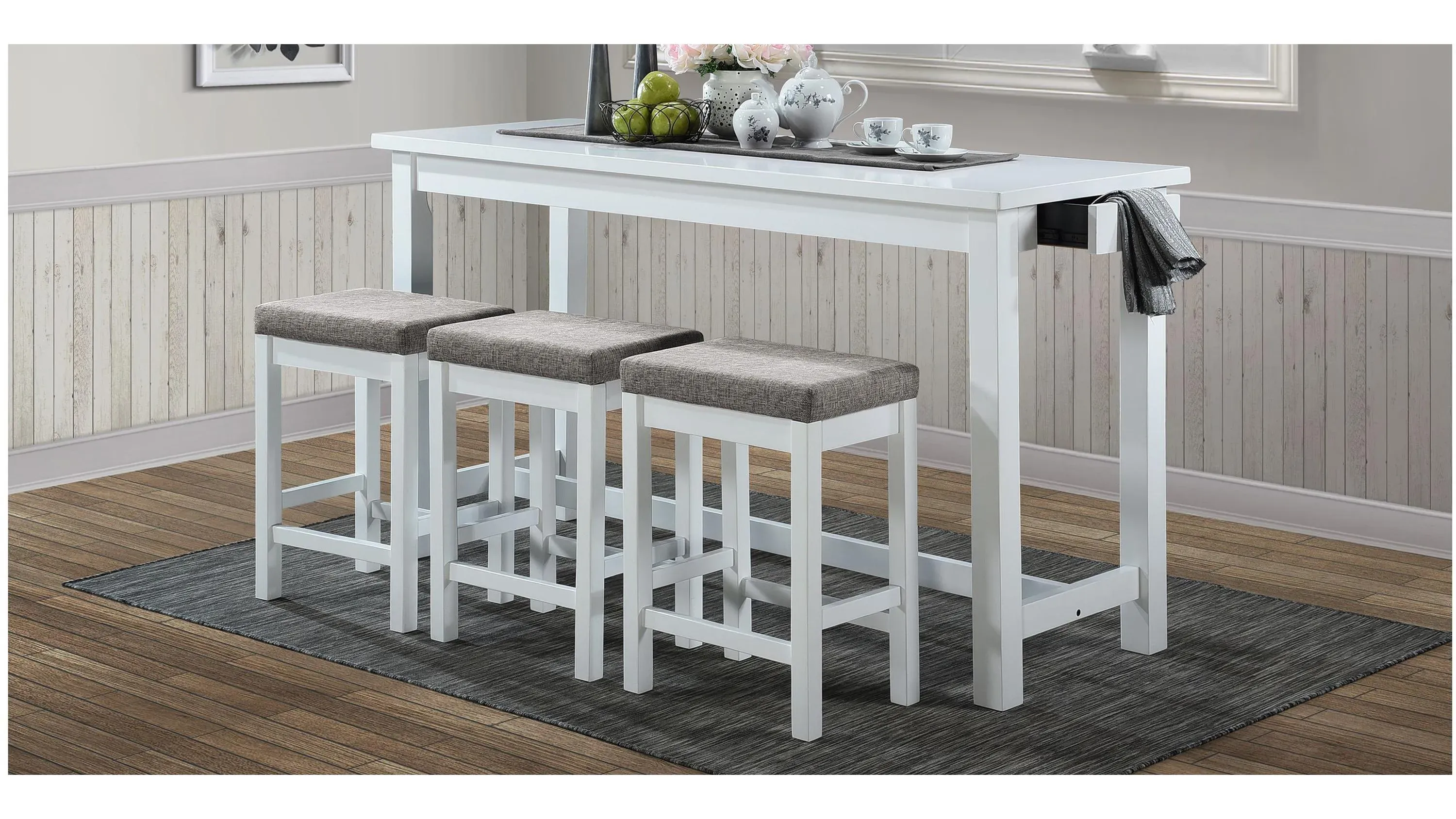 dining room table with outlets