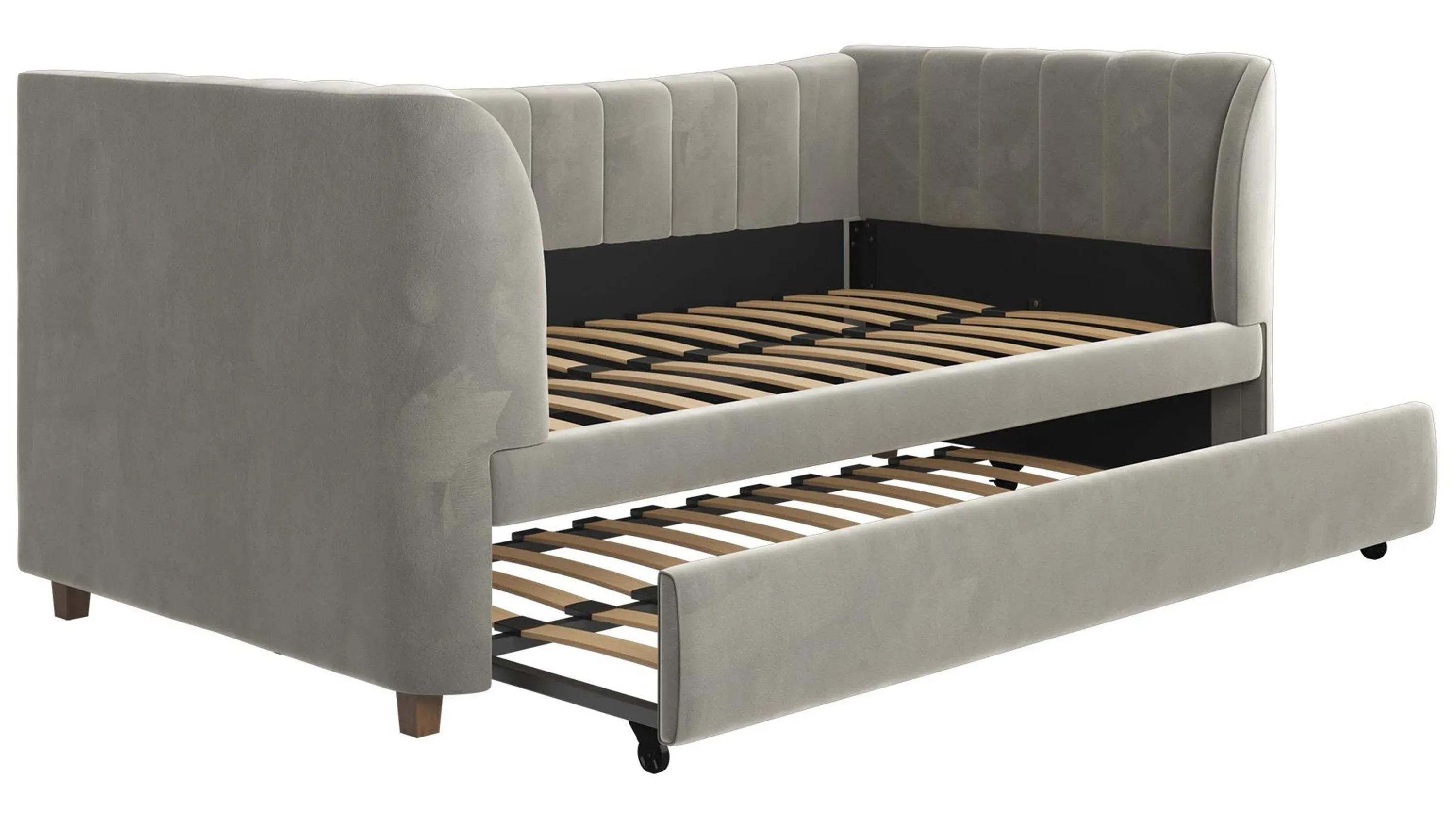 Little Seeds Valentina Upholstered Daybed with Trundle | Raymour & Flanigan