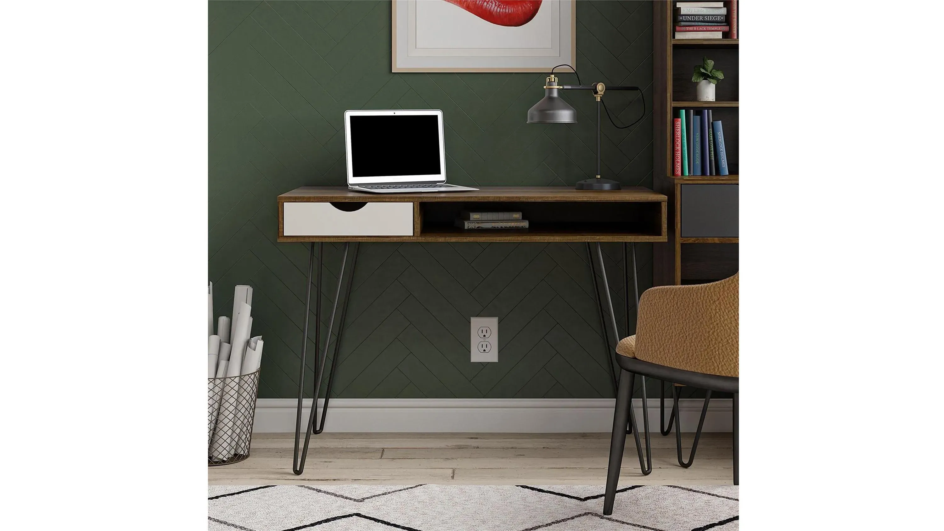 Novogratz Concord Computer Desk with Storage | Raymour & Flanigan