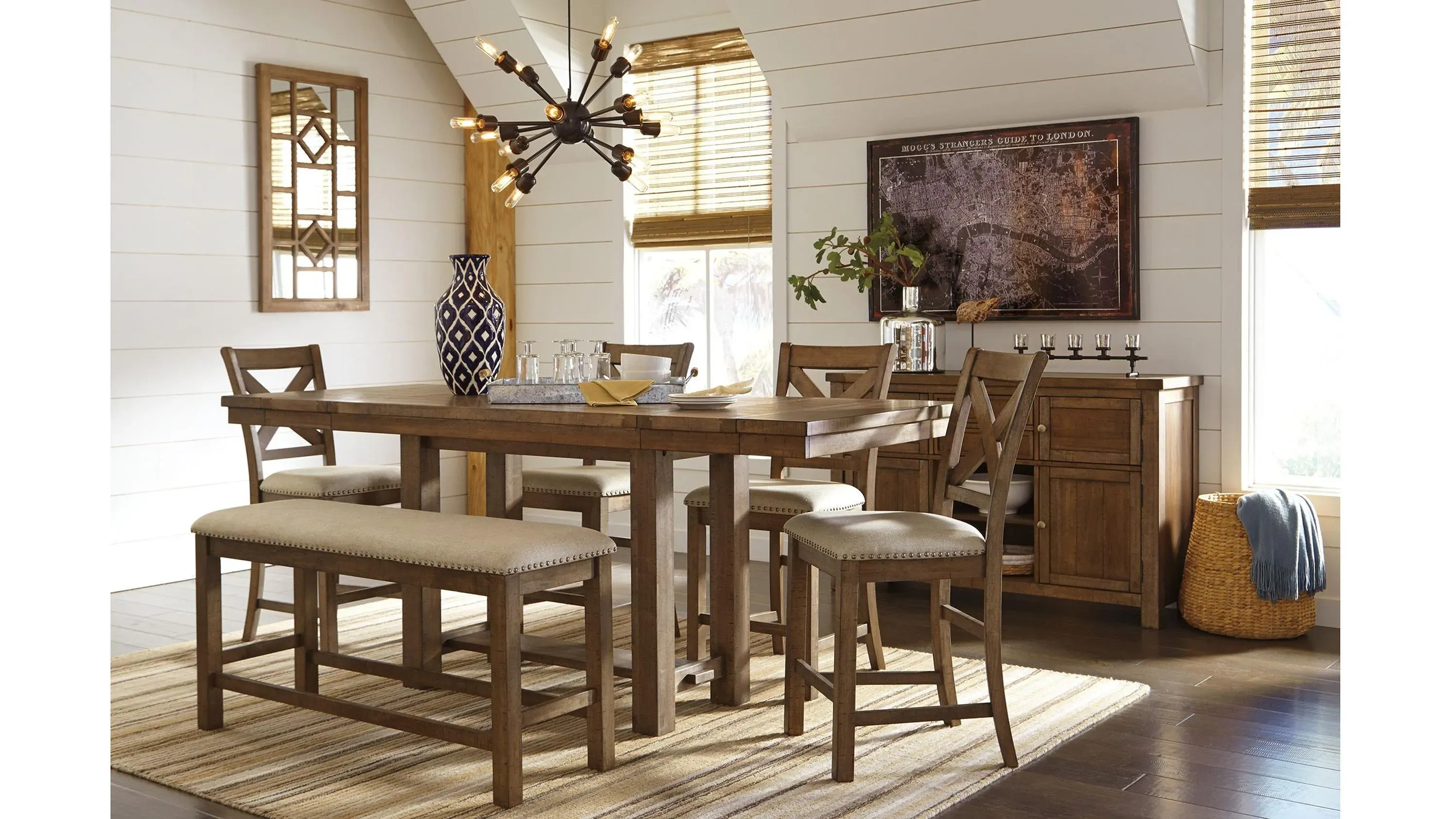 Montana Counter-Height Dining Bench | Raymour & Flanigan