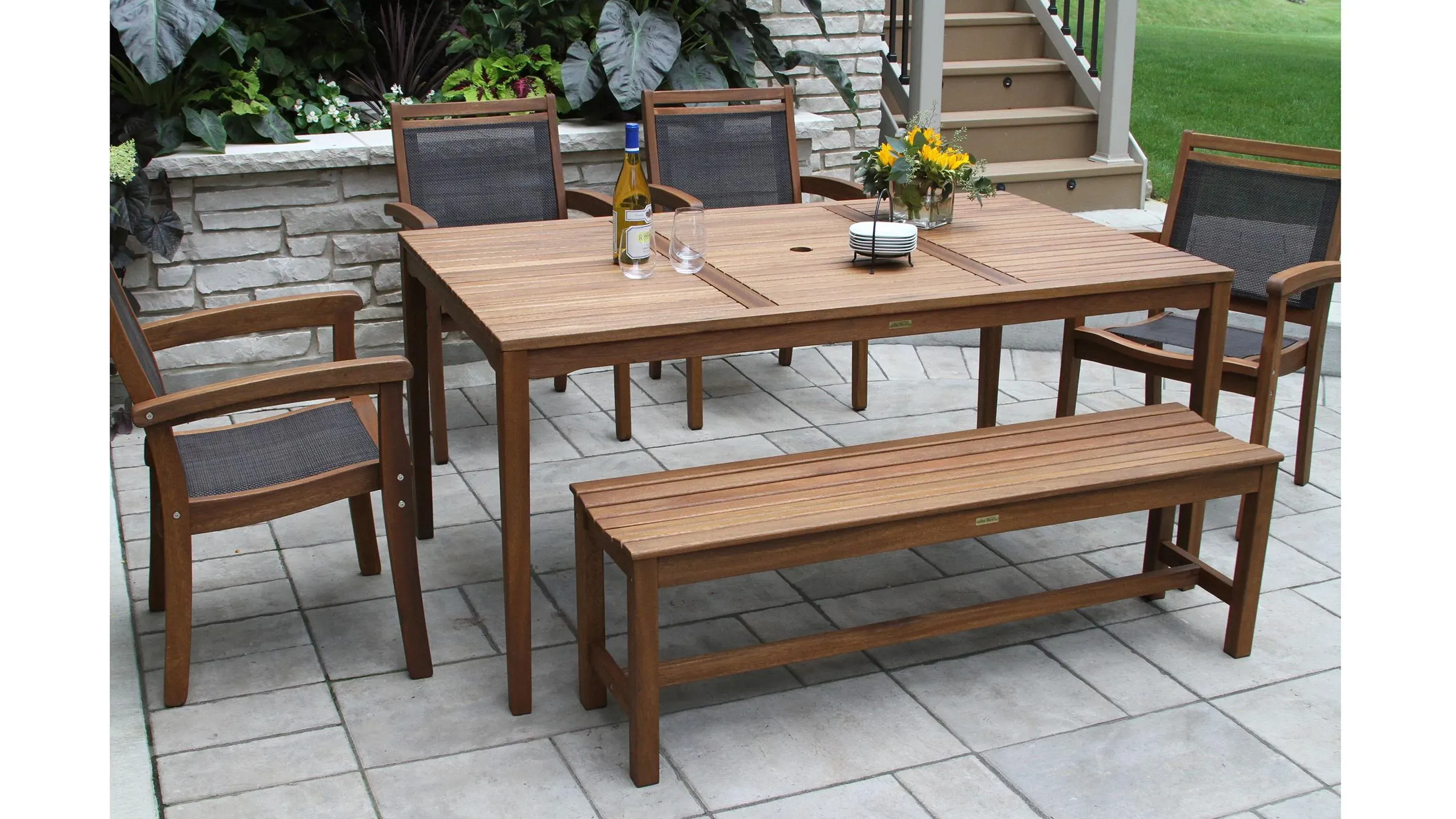 Eucalyptus outdoor dining set store