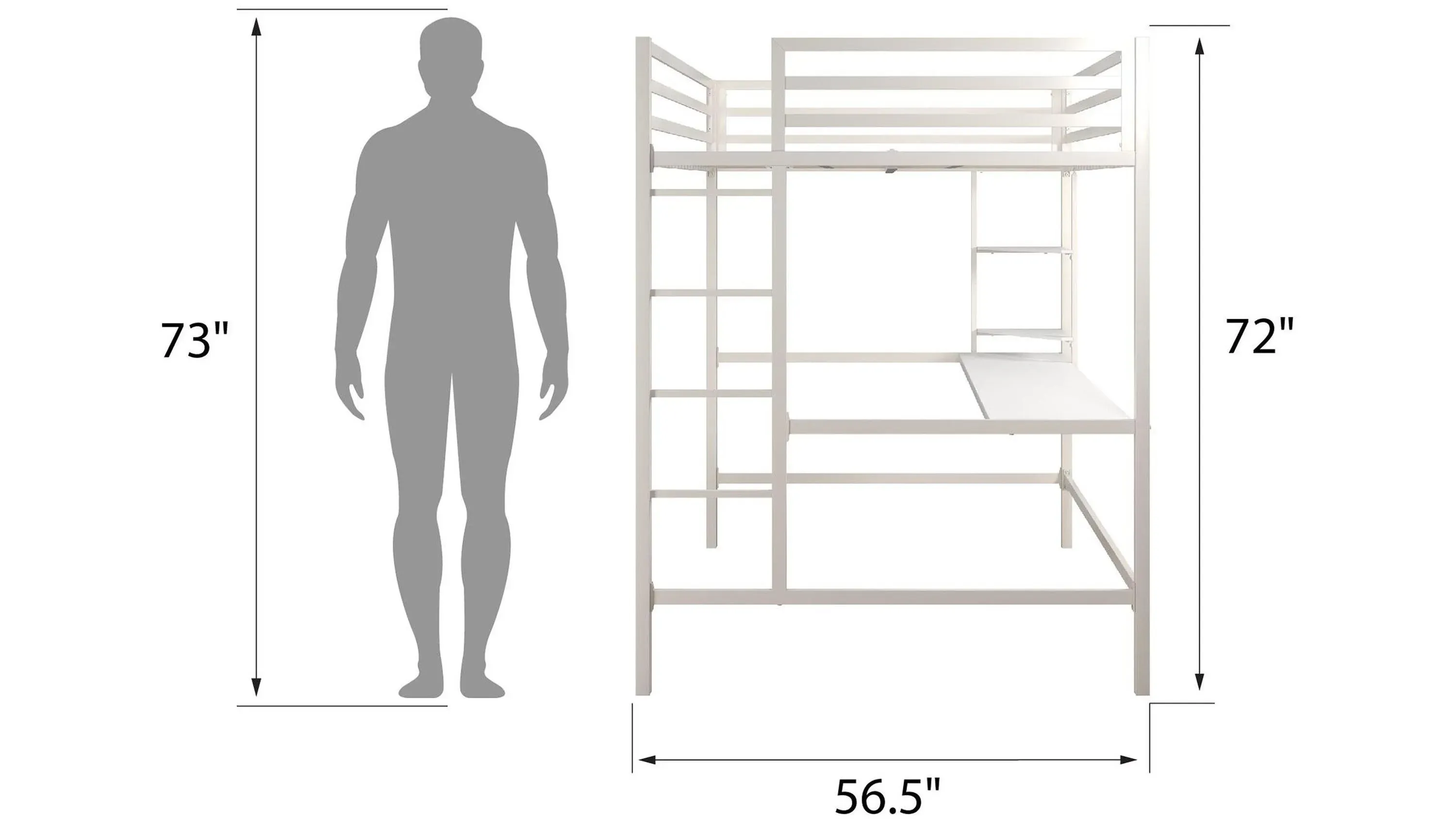 Maxwell loft bed with desk store