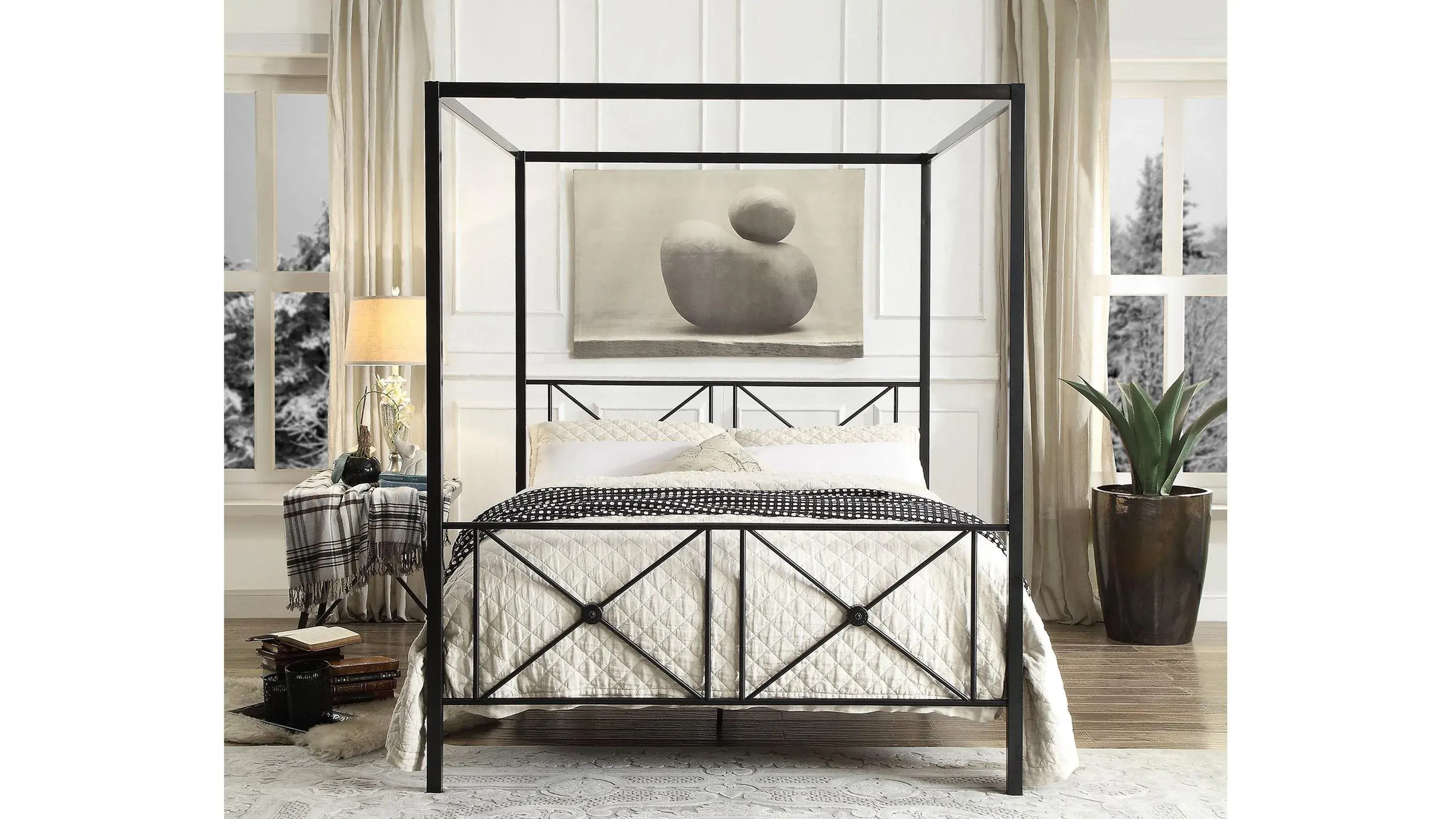 Gable Canopy Platform Bed | Raymour & Flanigan