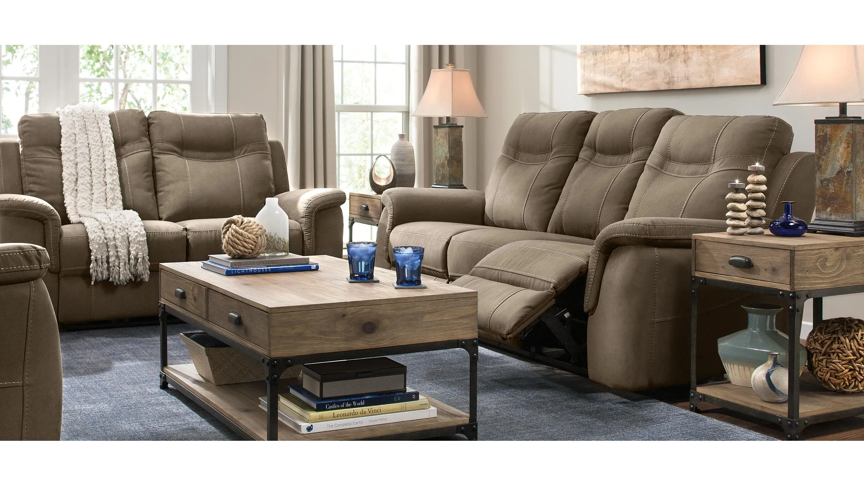 microfiber brown couches