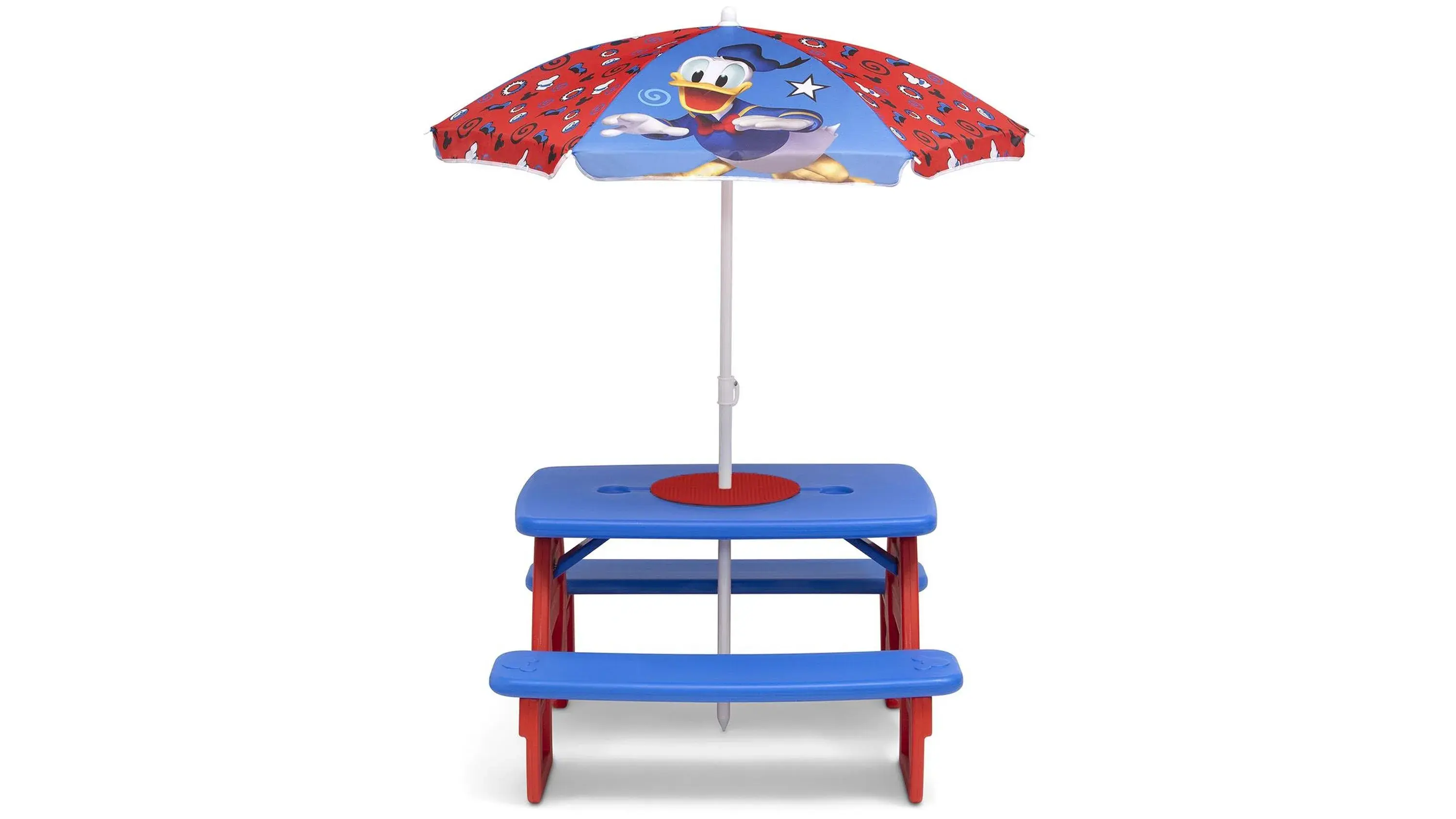Mickey Mouse Four Seat Picnic Table wth Umbrella and Lego Compatible ...
