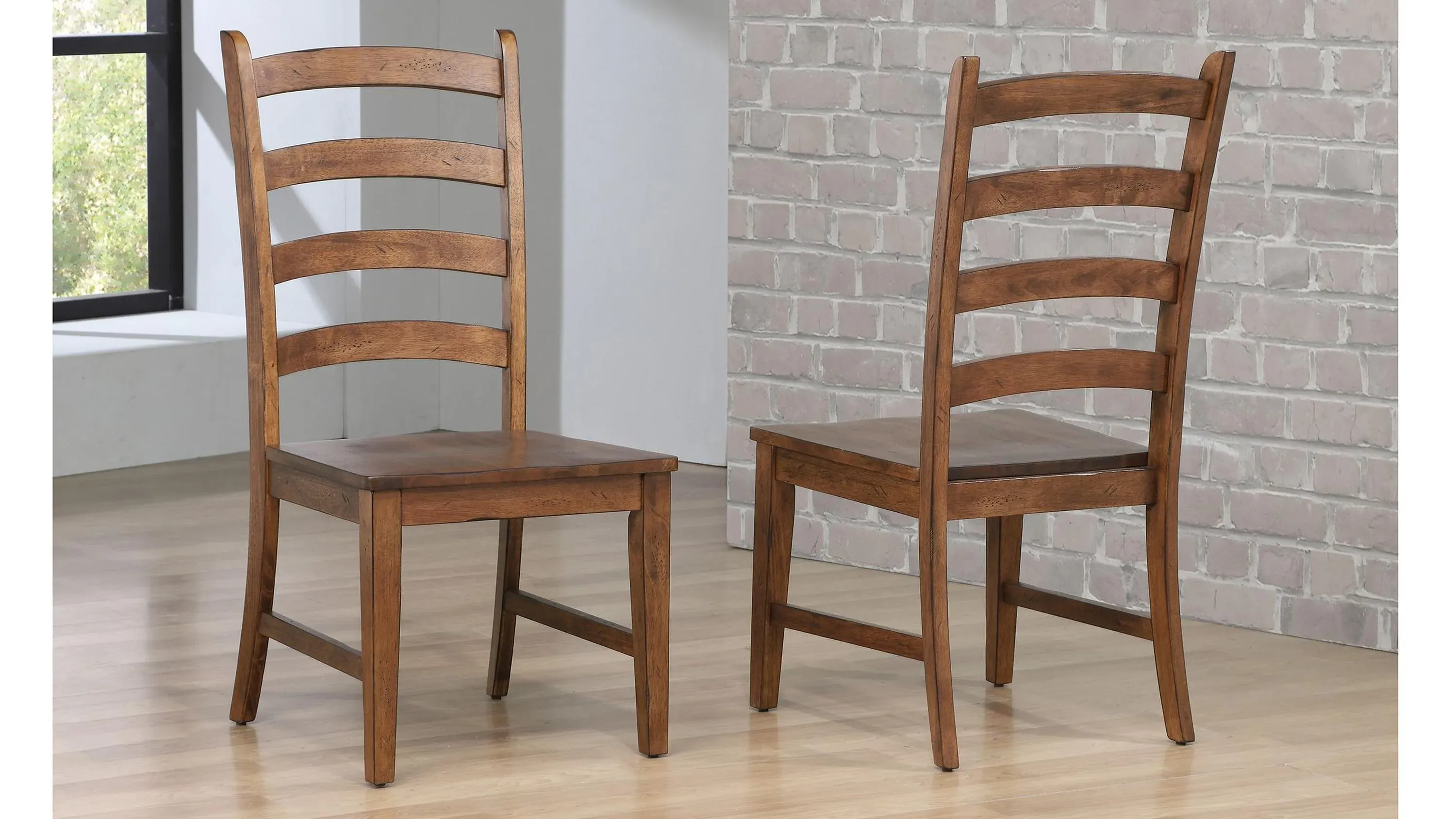 Amish Brook Ladder Back Dining Side Chair Set of 2 | Raymour & Flanigan