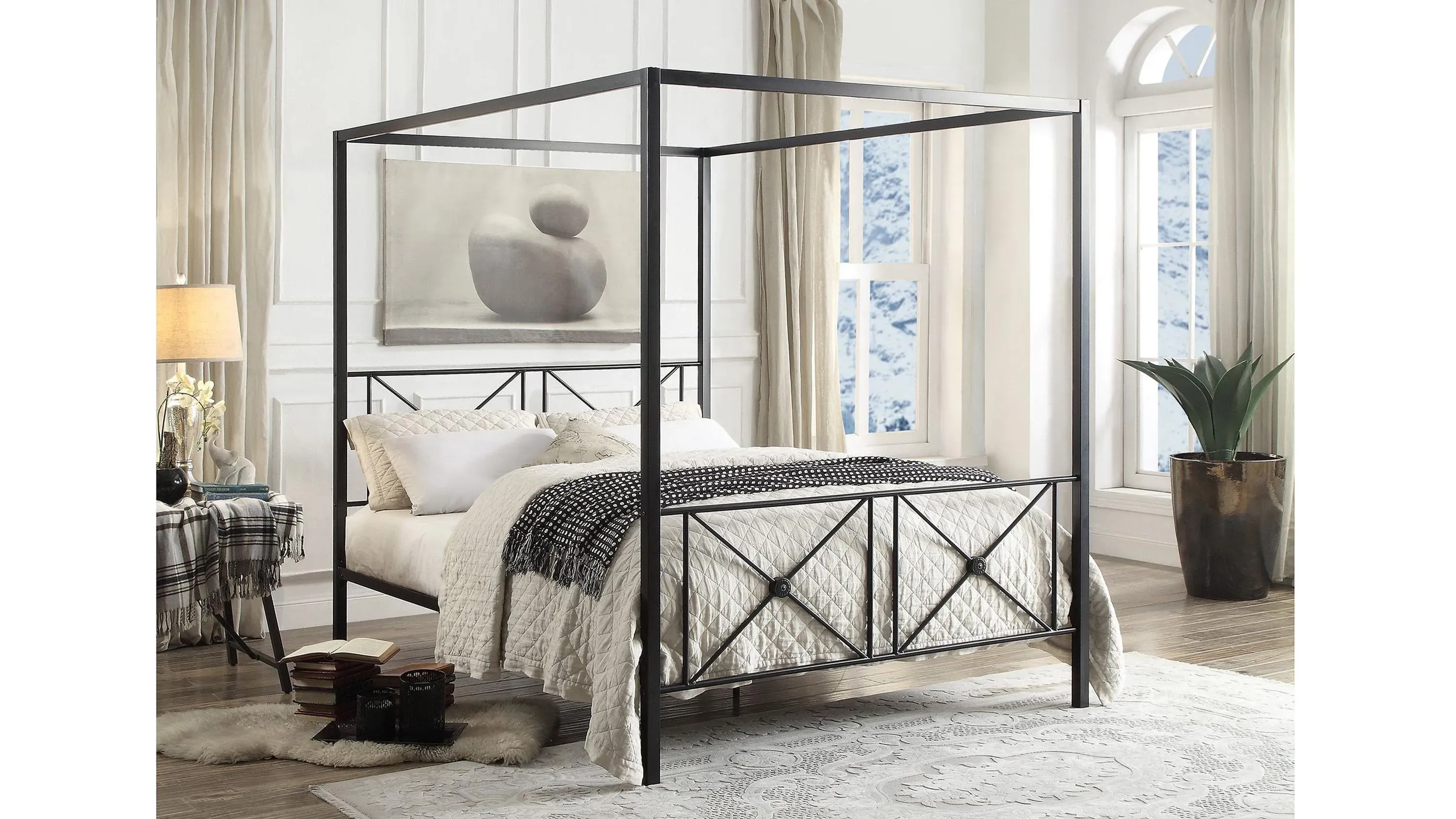 Gable Canopy Platform Bed | Raymour & Flanigan
