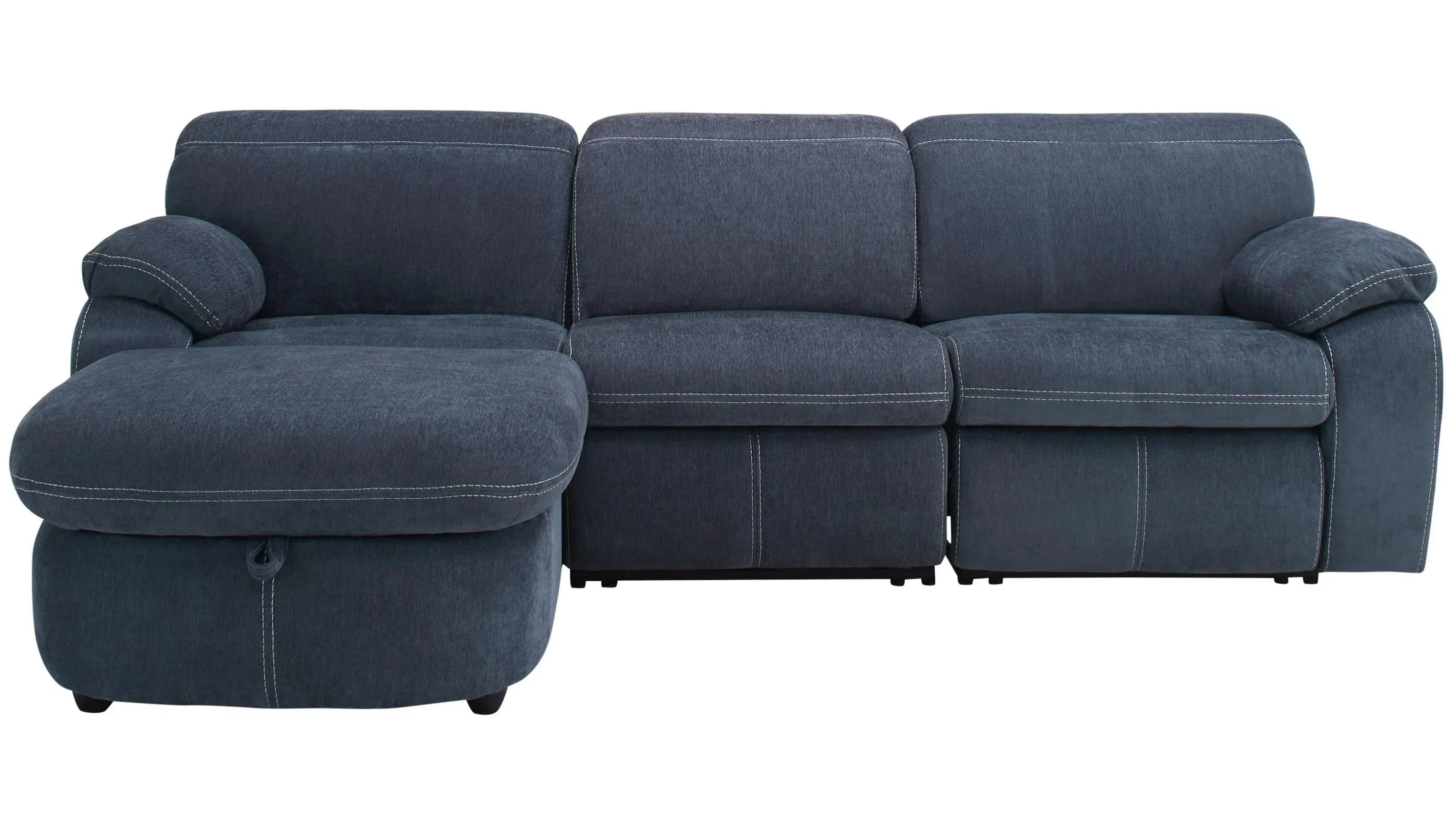 Raymour and flanigan blue sectional store