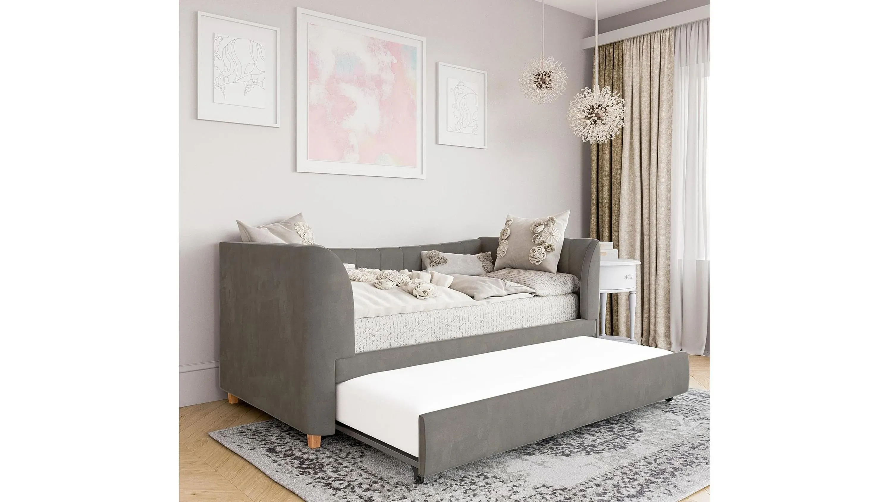 Little Seeds Valentina Upholstered Daybed with Trundle Raymour Flanigan