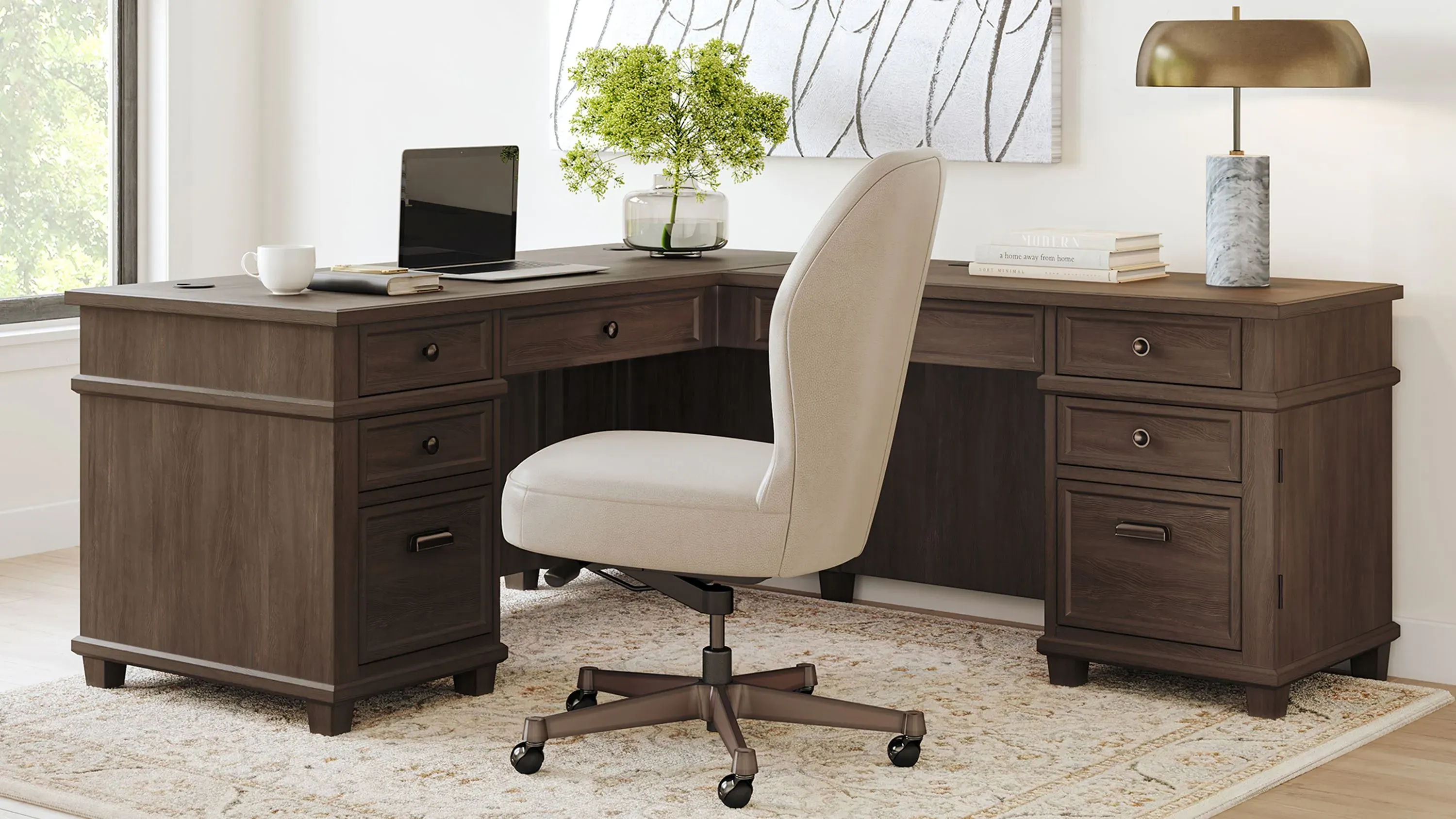 Raymour and flanigan l shaped desk store