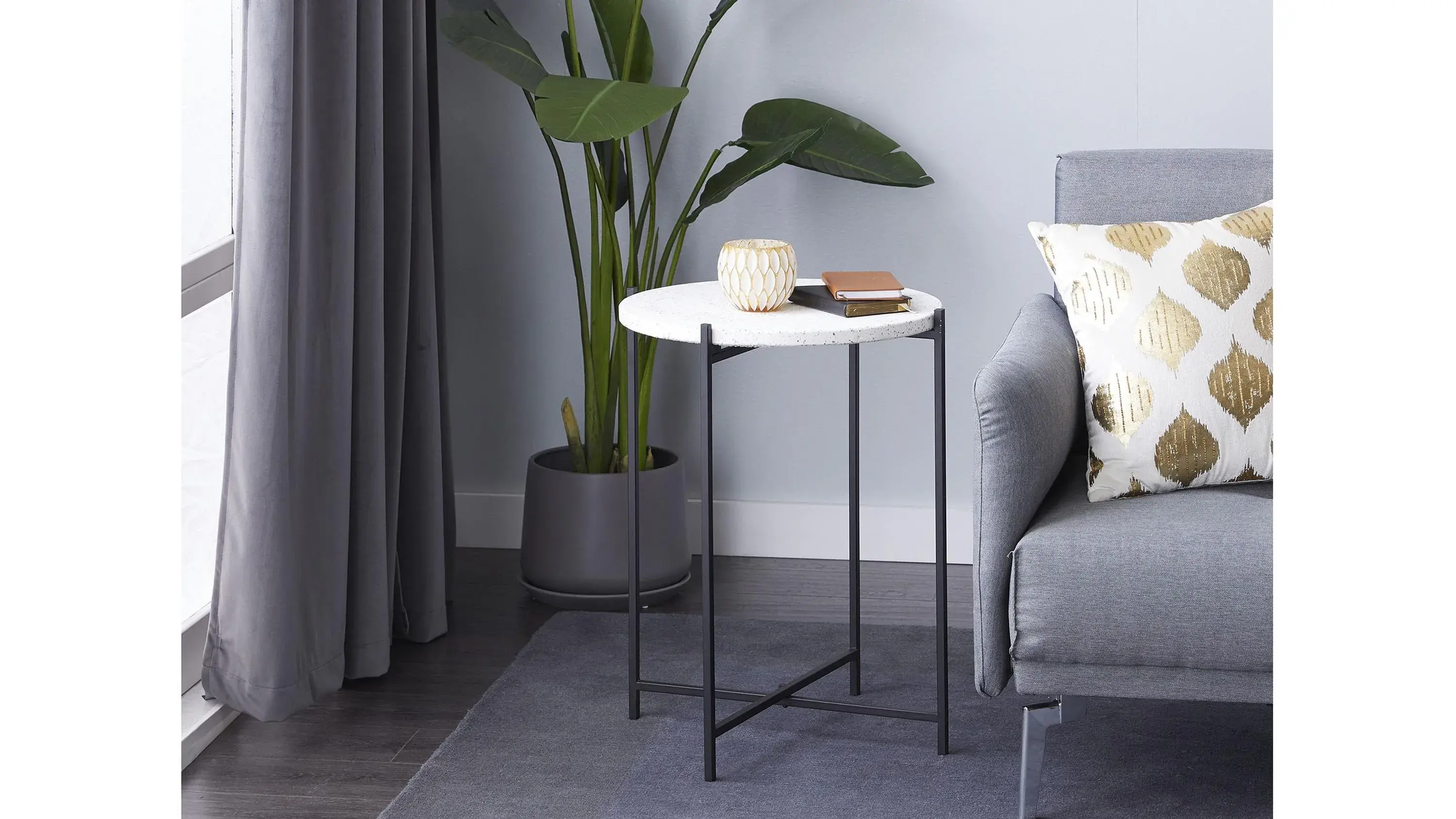 Ivy Collection Terrazzo Accent Table | Raymour & Flanigan