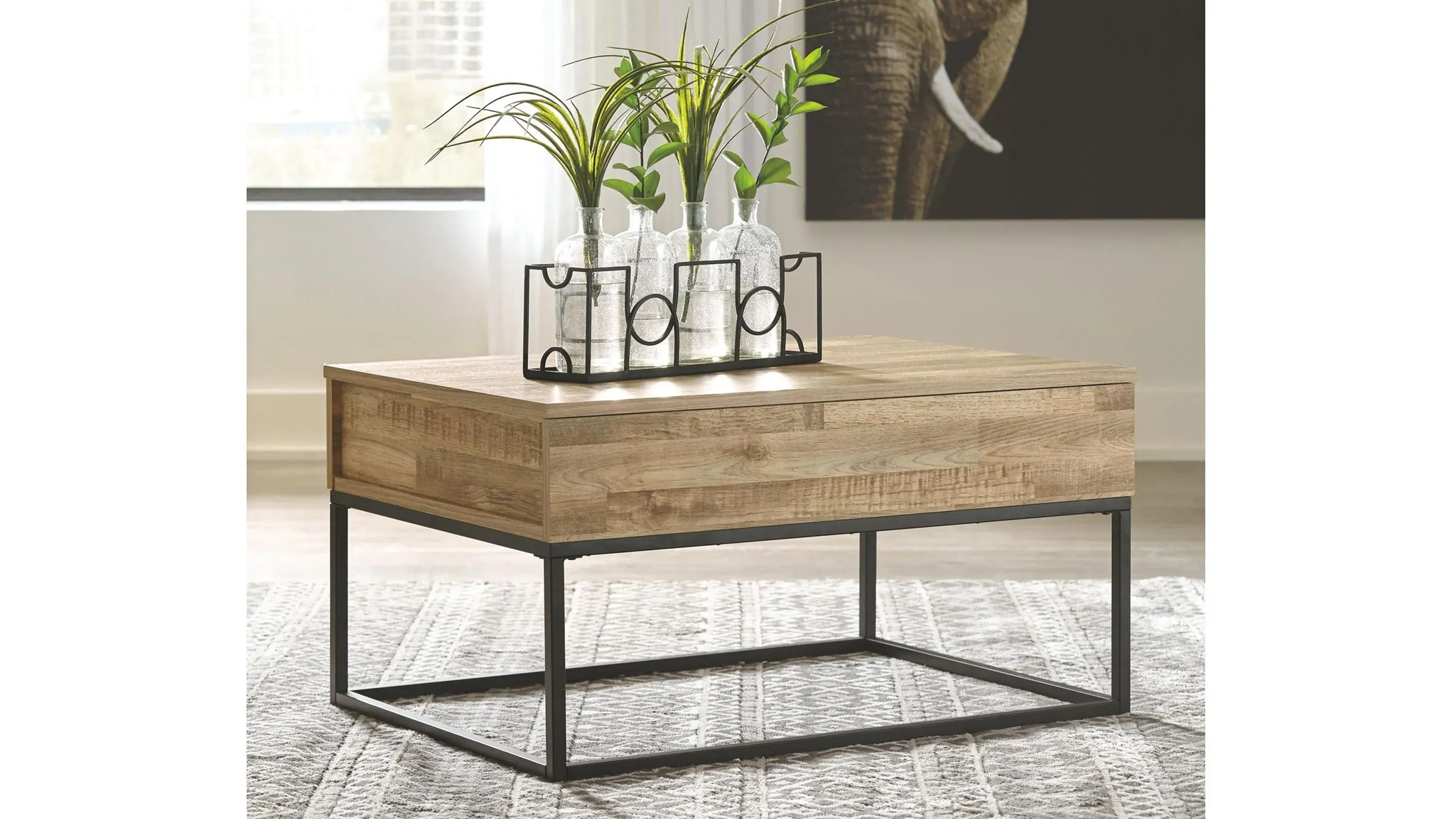 Gerdanet Contemporary Lift Top Cocktail Table | Raymour & Flanigan ...