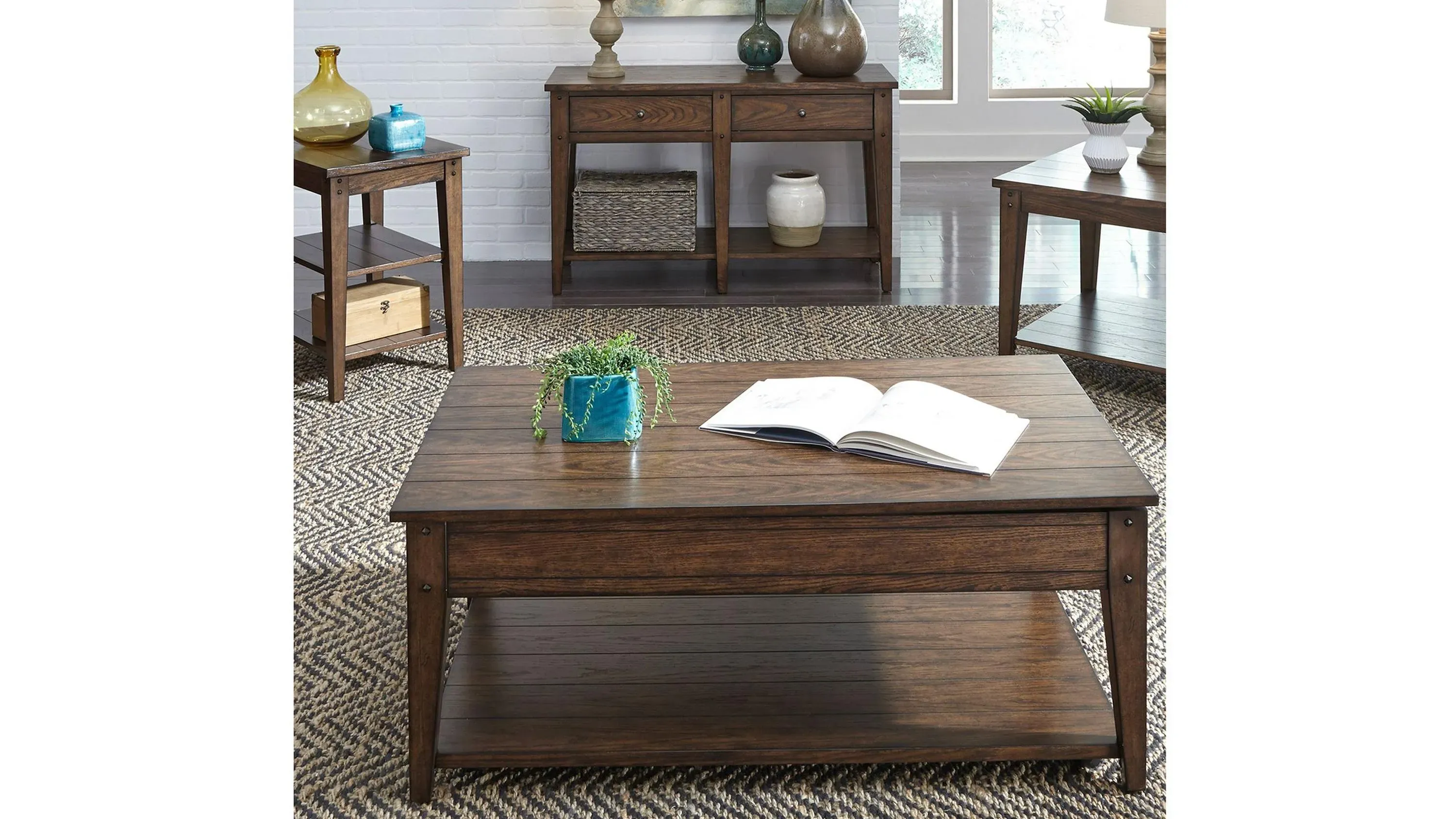 Lake House Rectangular Lift-Top Coffee Table | Raymour & Flanigan