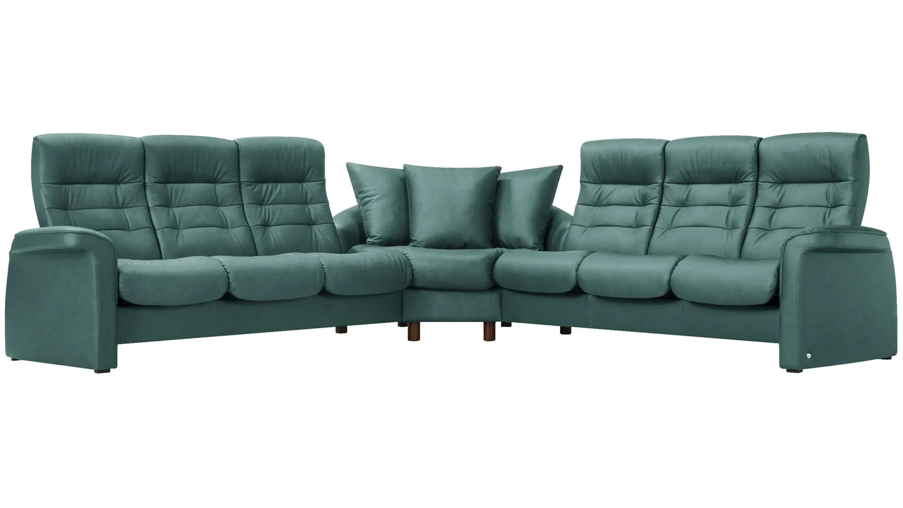 Stressless sapphire leather reclining sofa store