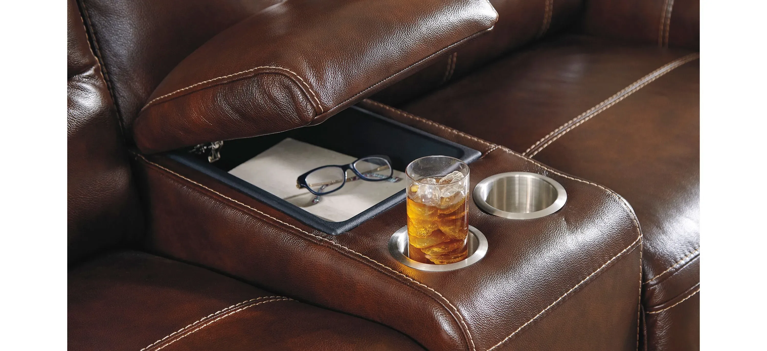 Lydia Power Reclining Loveseat w/Power Headrest | Raymour & Flanigan