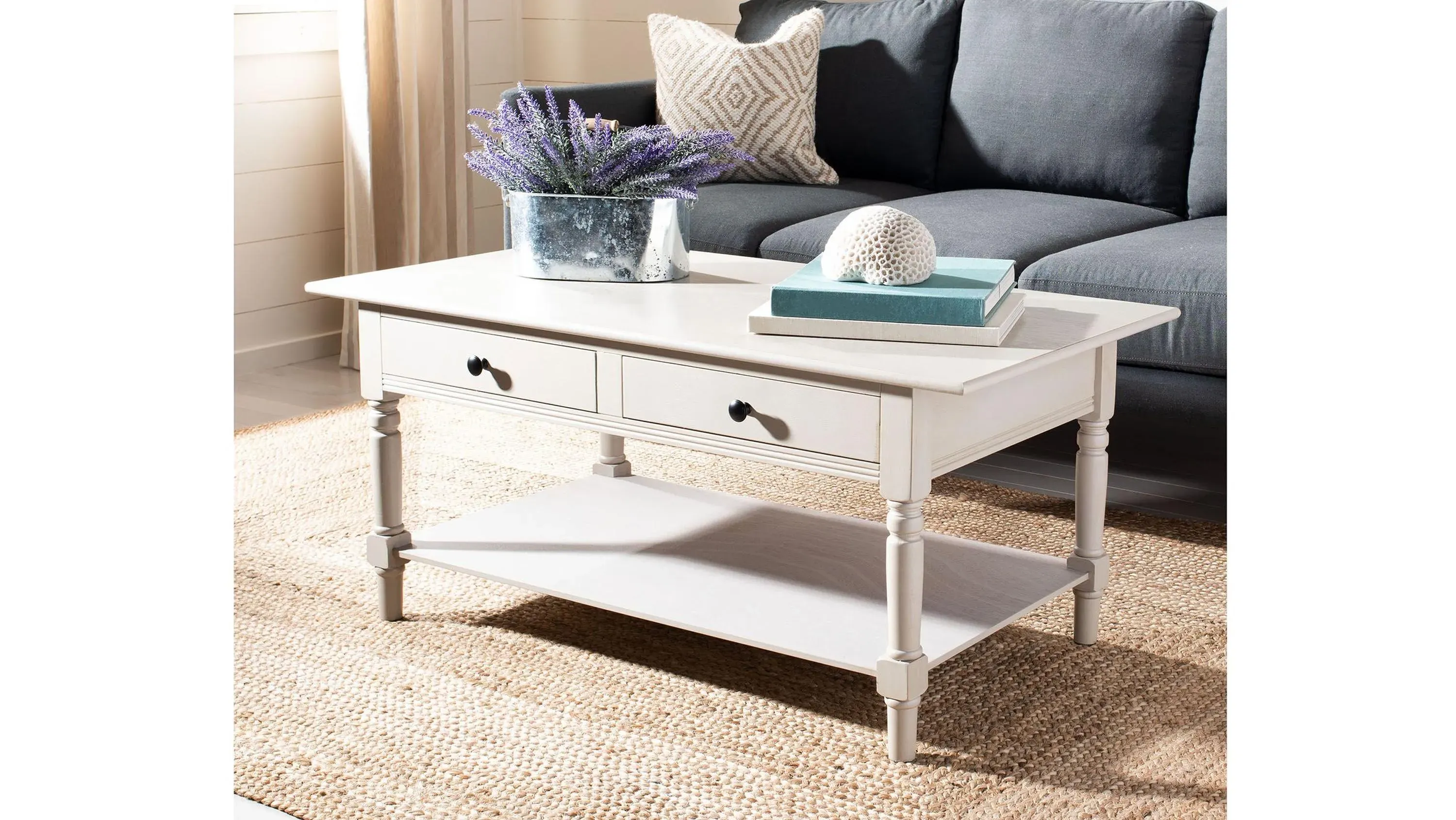 Alphonse 2 Drawer Coffee Table | Raymour & Flanigan