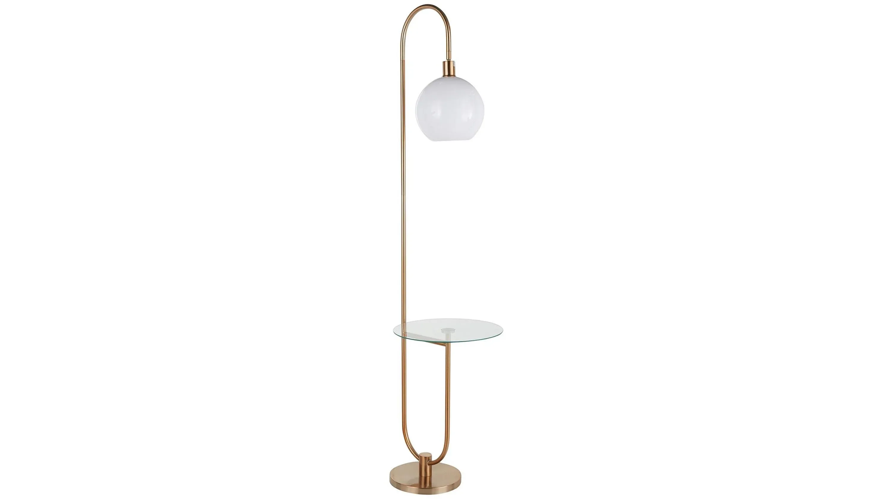 Trombone Floor Lamp with Table | Raymour & Flanigan | Raymour & Flanigan