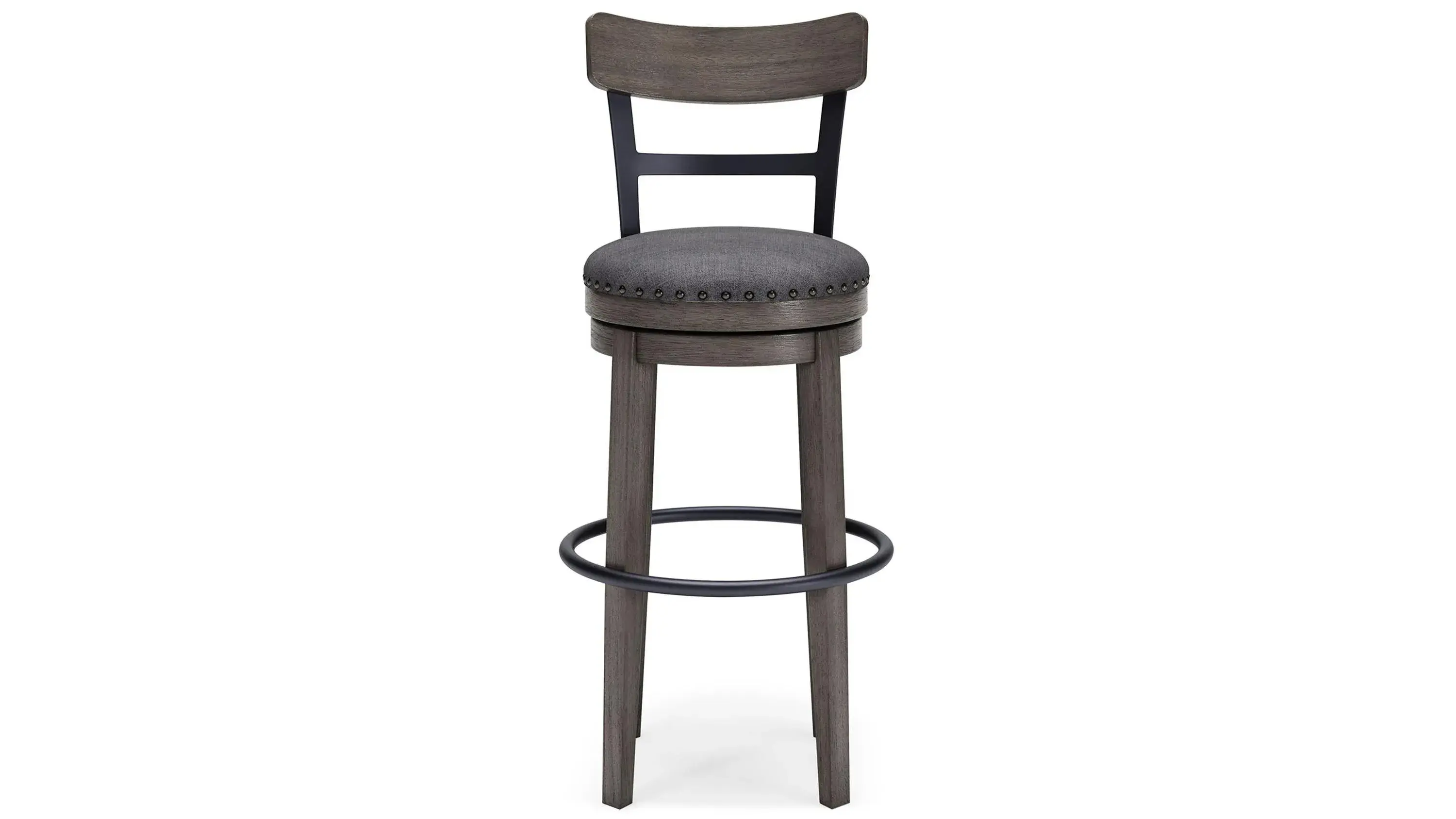 Nash Bar-Height Upholstered Swivel Stool | Raymour & Flanigan