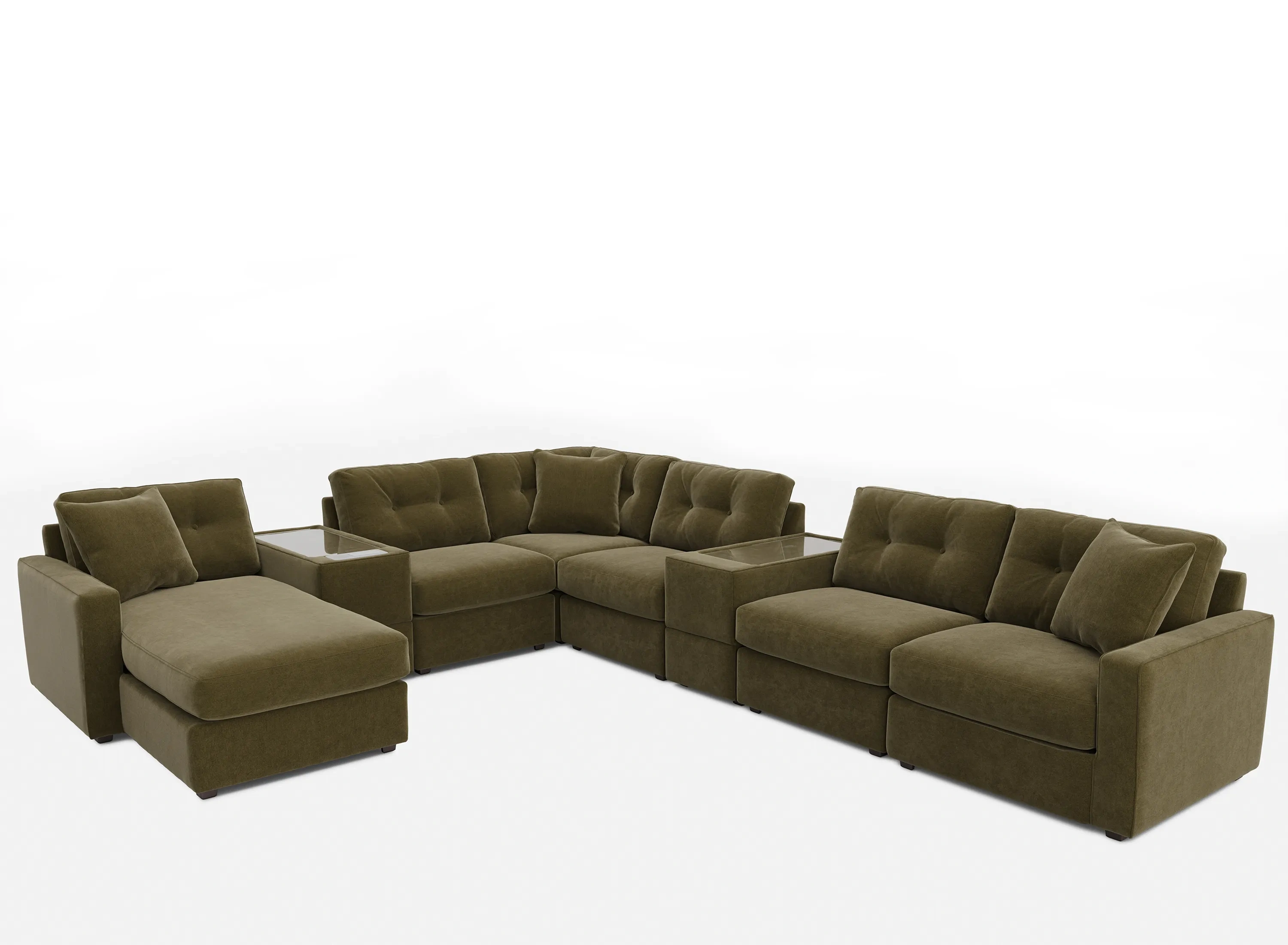 ModularOne 8-pc. Sectional w/One Power Console | Raymour & Flanigan