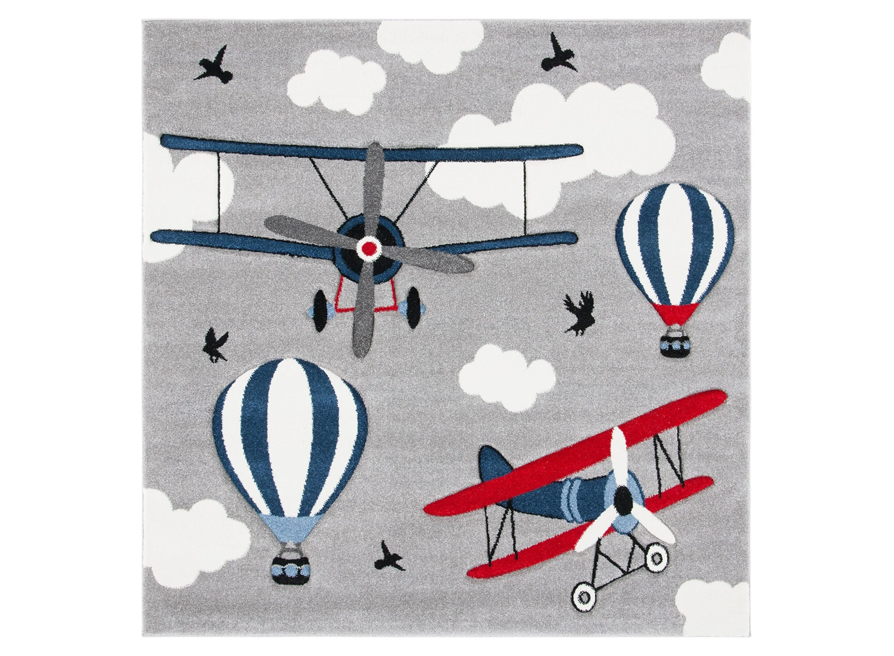 Carousel Airplanes Kids Area Rug | Raymour & Flanigan | Raymour & Flanigan