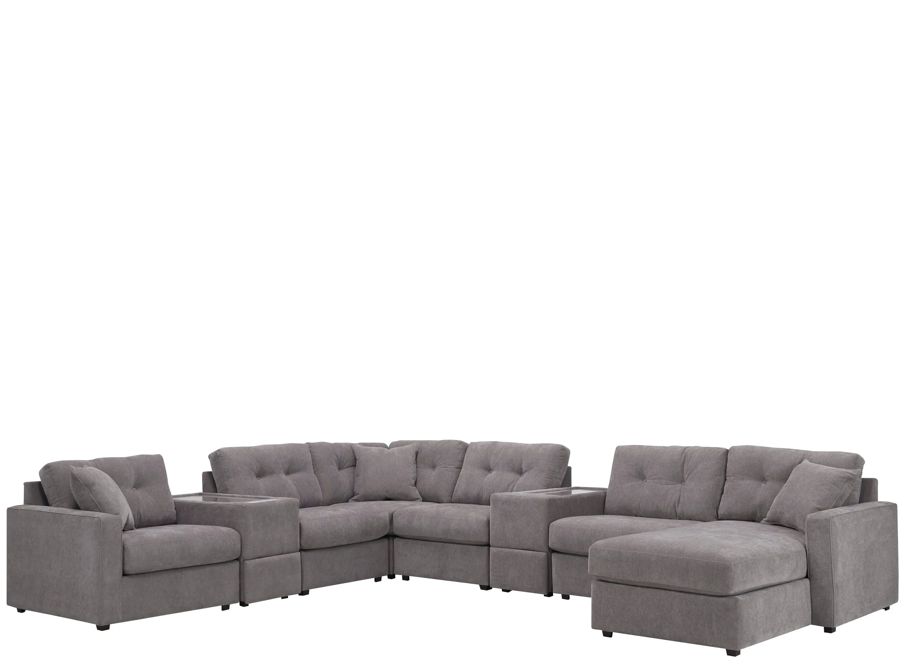 ModularOne 8-pc. Sectional w/One Power Console | Raymour & Flanigan