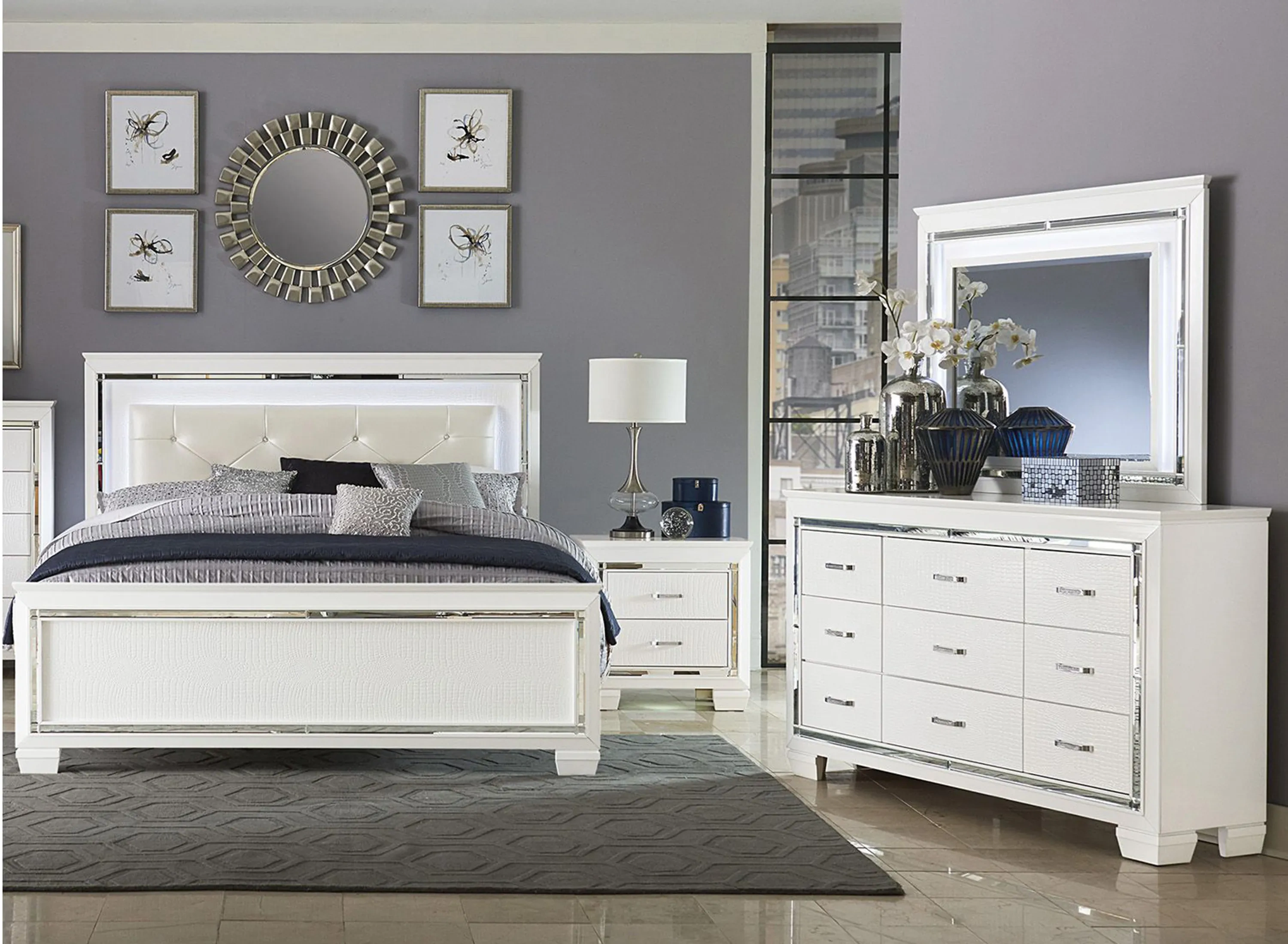 Brambley 4 pc. Bedroom Set W Led Lights
