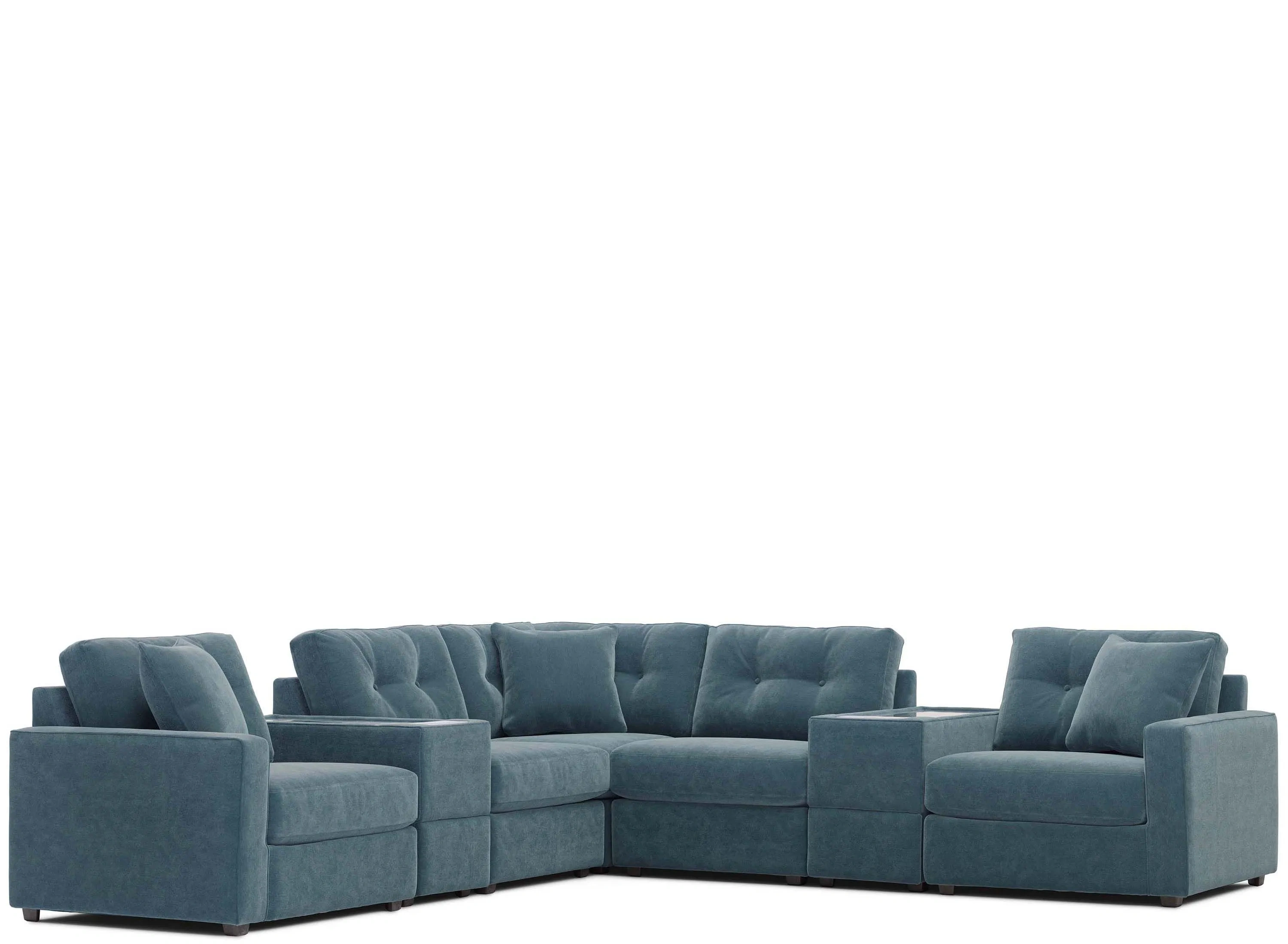 ModularOne 7-pc. Sectional w/Two Power Consoles | Raymour & Flanigan