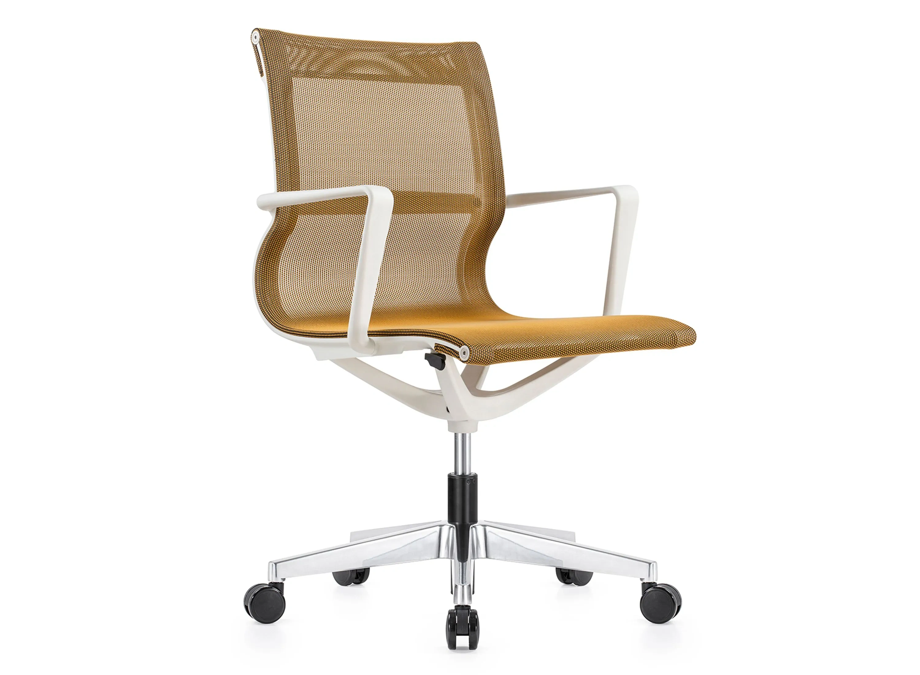 Kinetic White Frame Office Chair with Mesh Back | Raymour & Flanigan