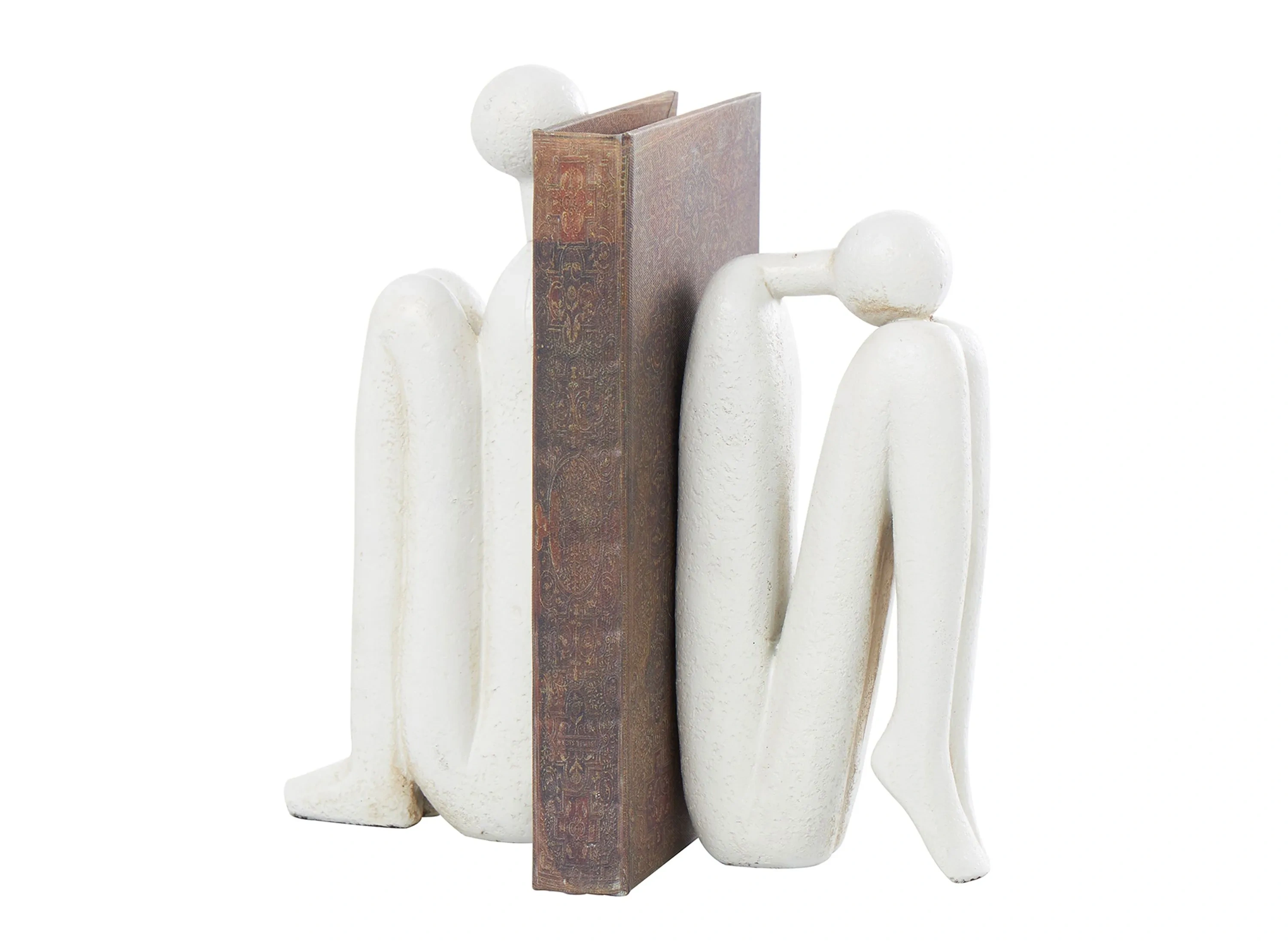 Ivy Collection People Tucked Bookends Set | Raymour & Flanigan