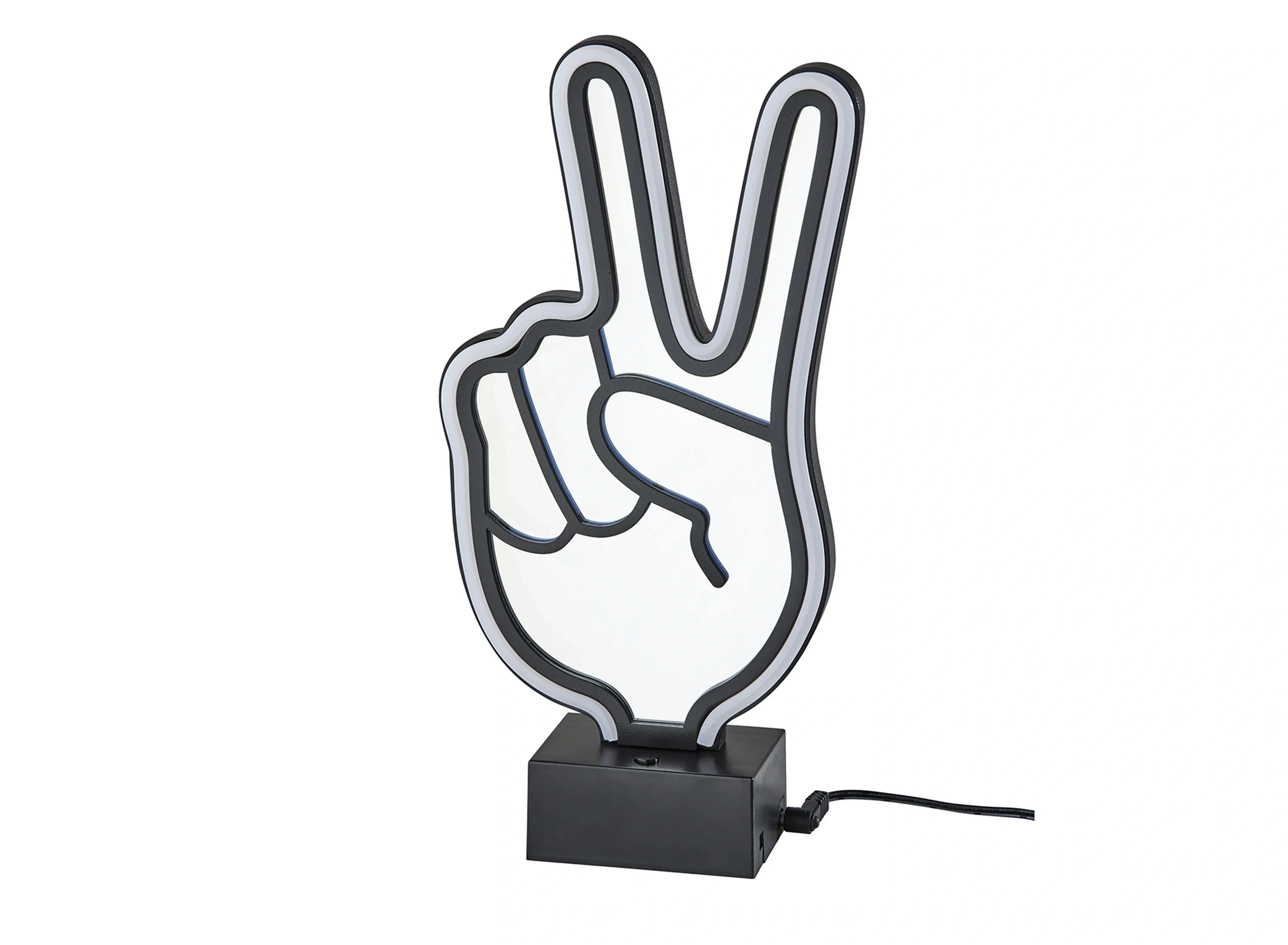 Infinity Neon Peace Sign Table/Wall Lamp | Raymour & Flanigan