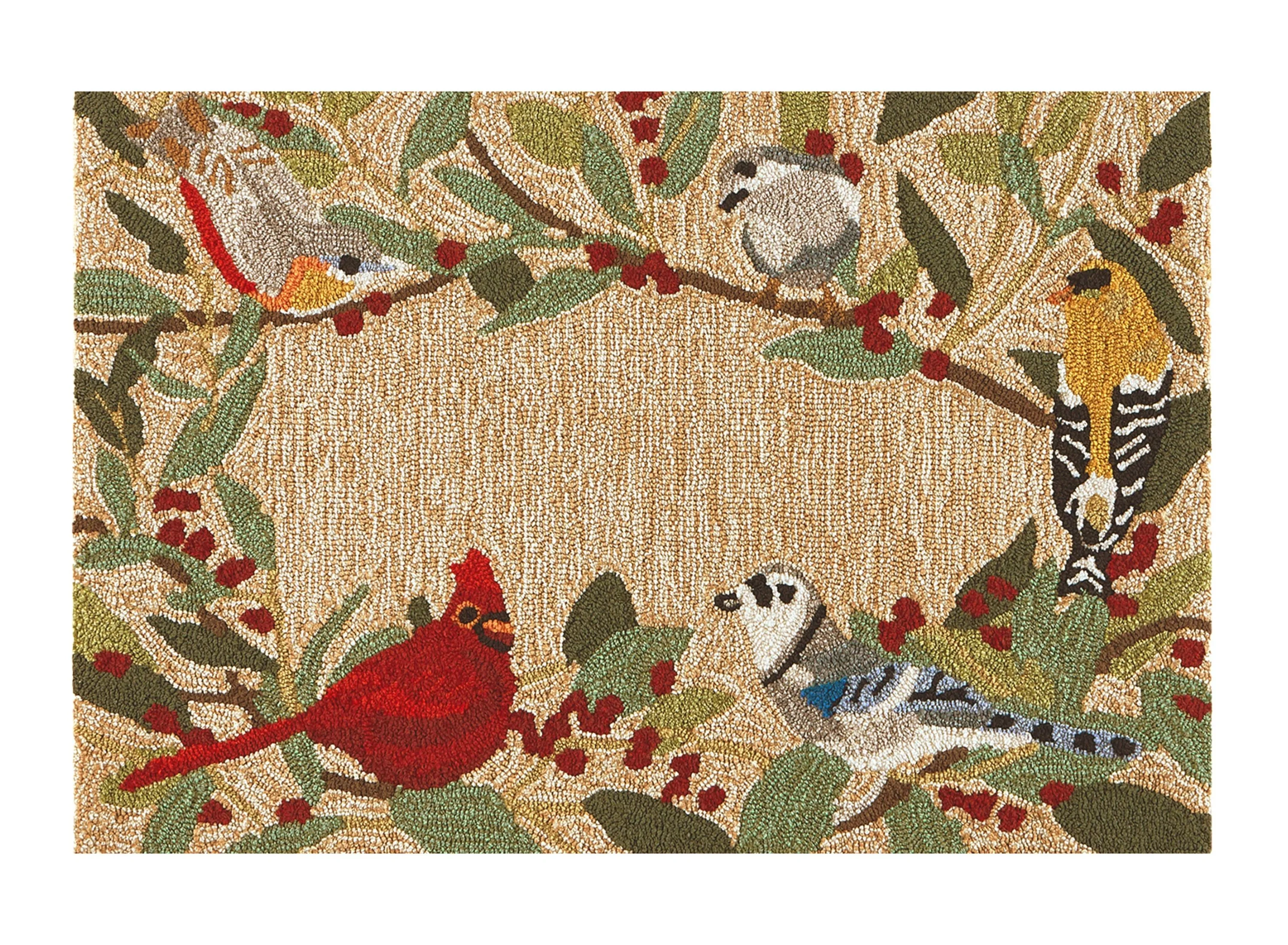 Liora Manne Frontporch Bird Border Indoor/Outdoor Rug | Raymour & Flanigan