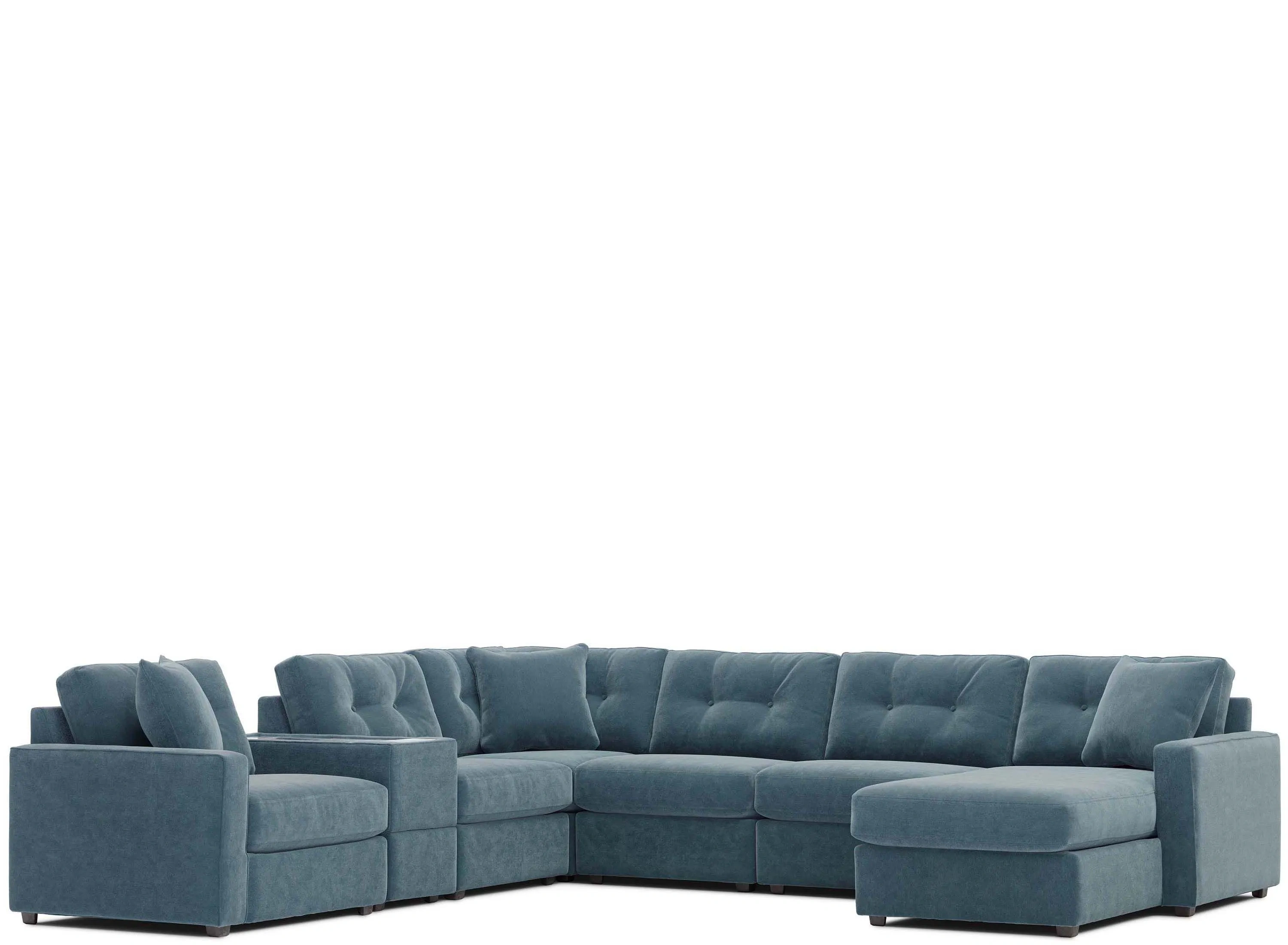 ModularOne 7-pc. Sectional w/One Power Console | Raymour & Flanigan
