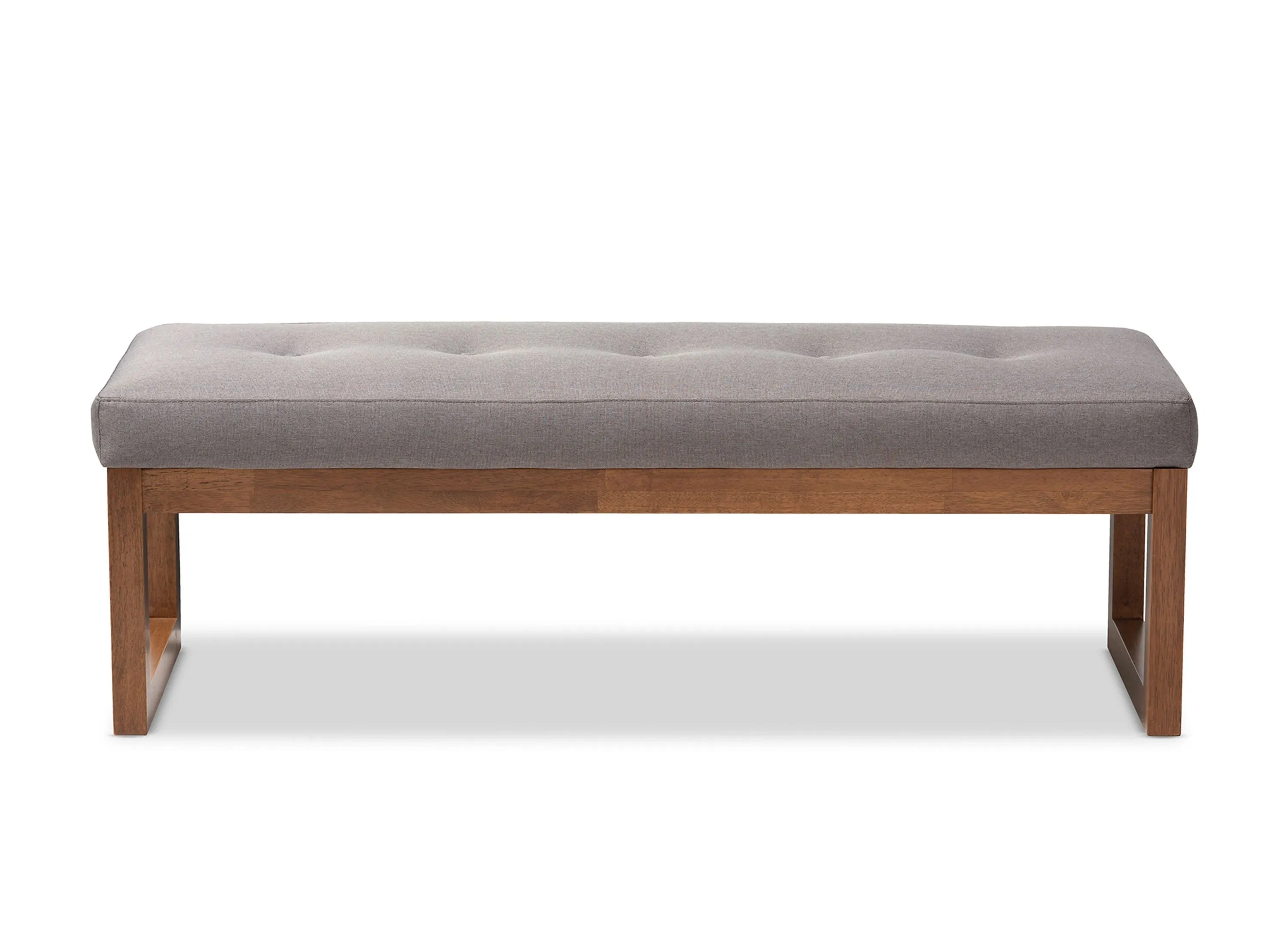 Caramay Fabric Upholstered Wood Bench | Raymour & Flanigan