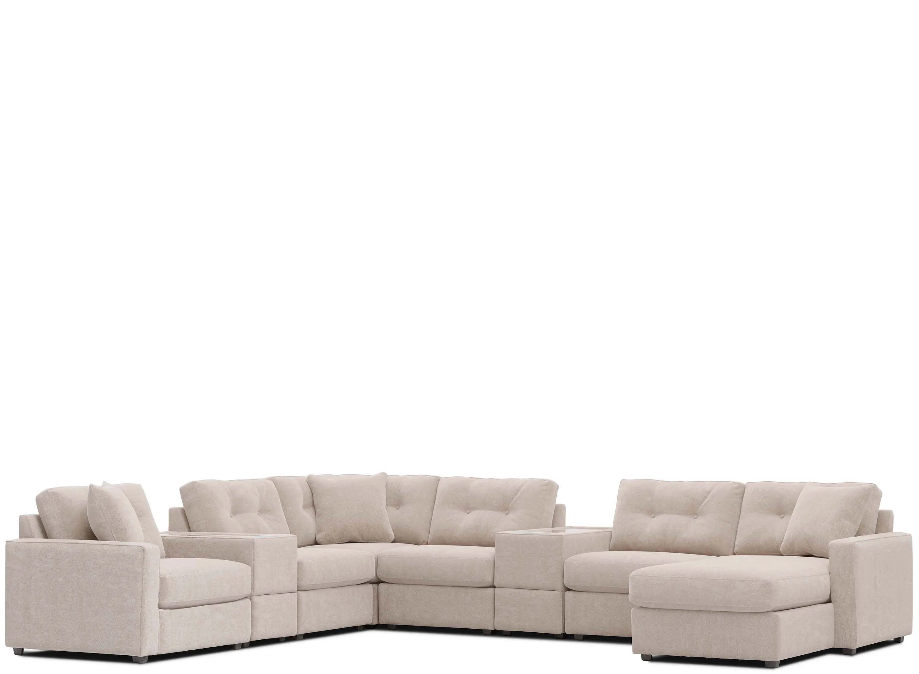 ModularOne 8-pc. Sectional w/One Power Console | Raymour & Flanigan