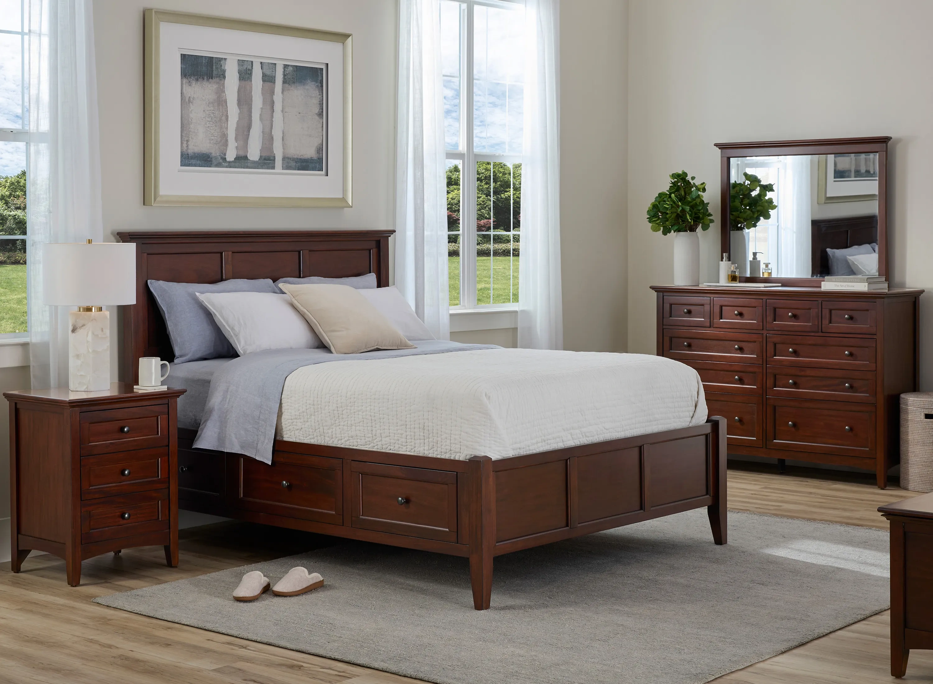 Westlake 4 pc. Platform Bedroom Set w Storage Bed Raymour Flanigan
